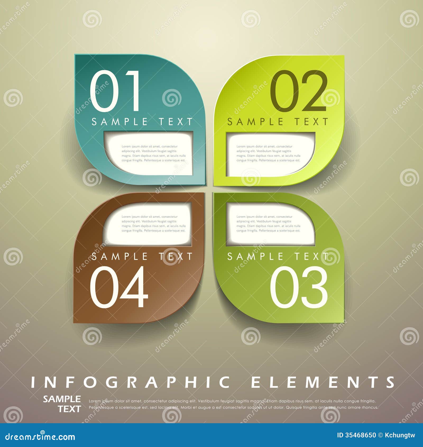 Abstract 3d Leaf Tag Infographics Stock Vector - Illustration of number ...