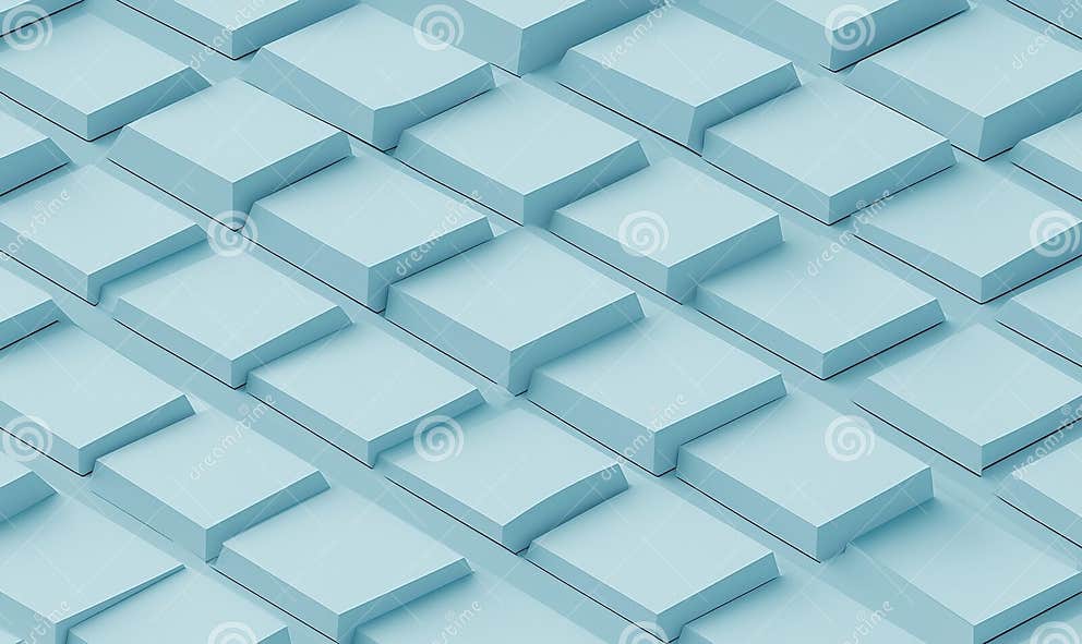 Abstract 3D Light Blue Blocks Pattern Background, Ideal for Digital ...