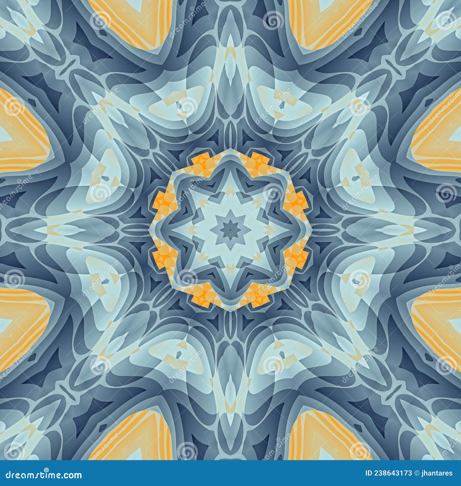 3d Light Blue Octagonal Color Gradient Pattern Stock Illustration ...