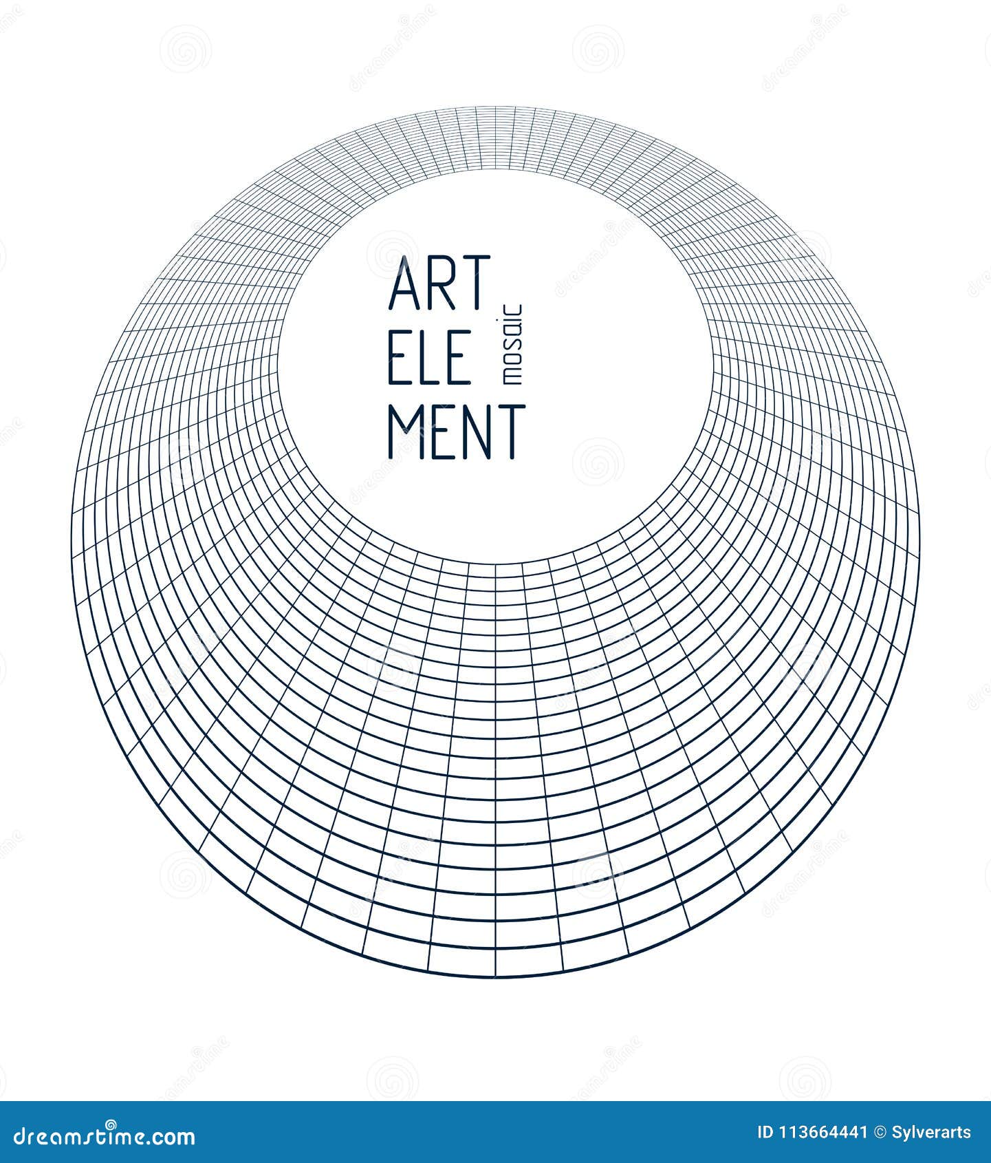 Abstract 3d Linear Mesh in a Shape of Circle Vector Background, Stock ...