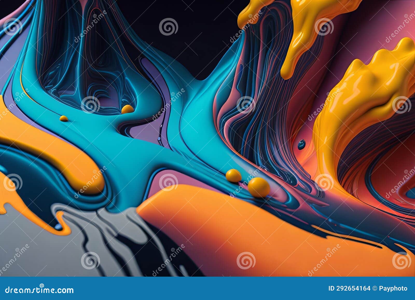 Abstract 3D Liquid Acrylic Paint Splash: Dynamic Paint Drop Wallpaper ...
