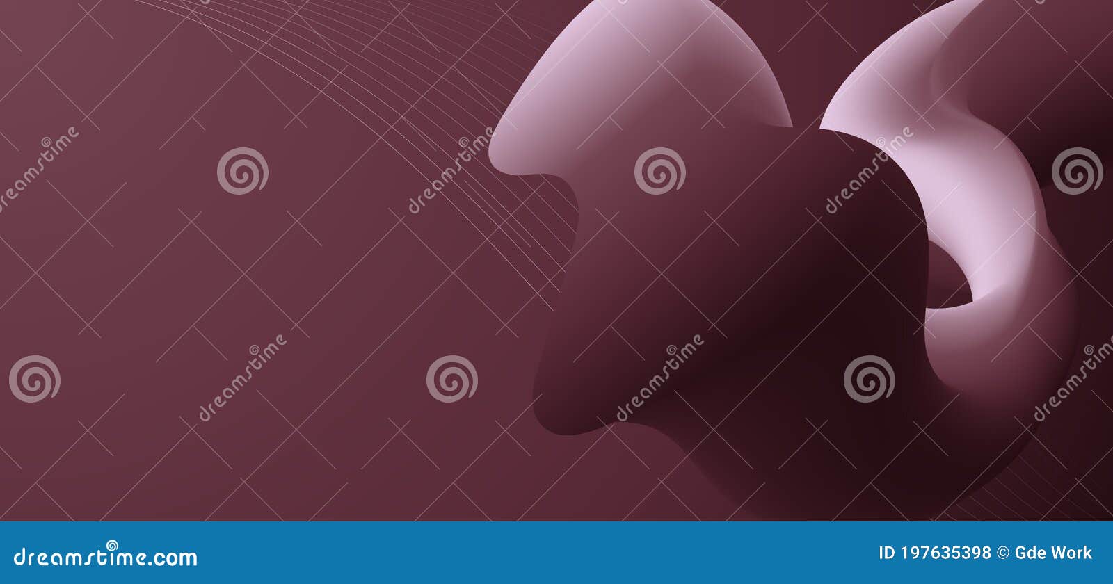 Abstract 3D Liquid Gradient Wipe Banner Background with Red Wine Color ...