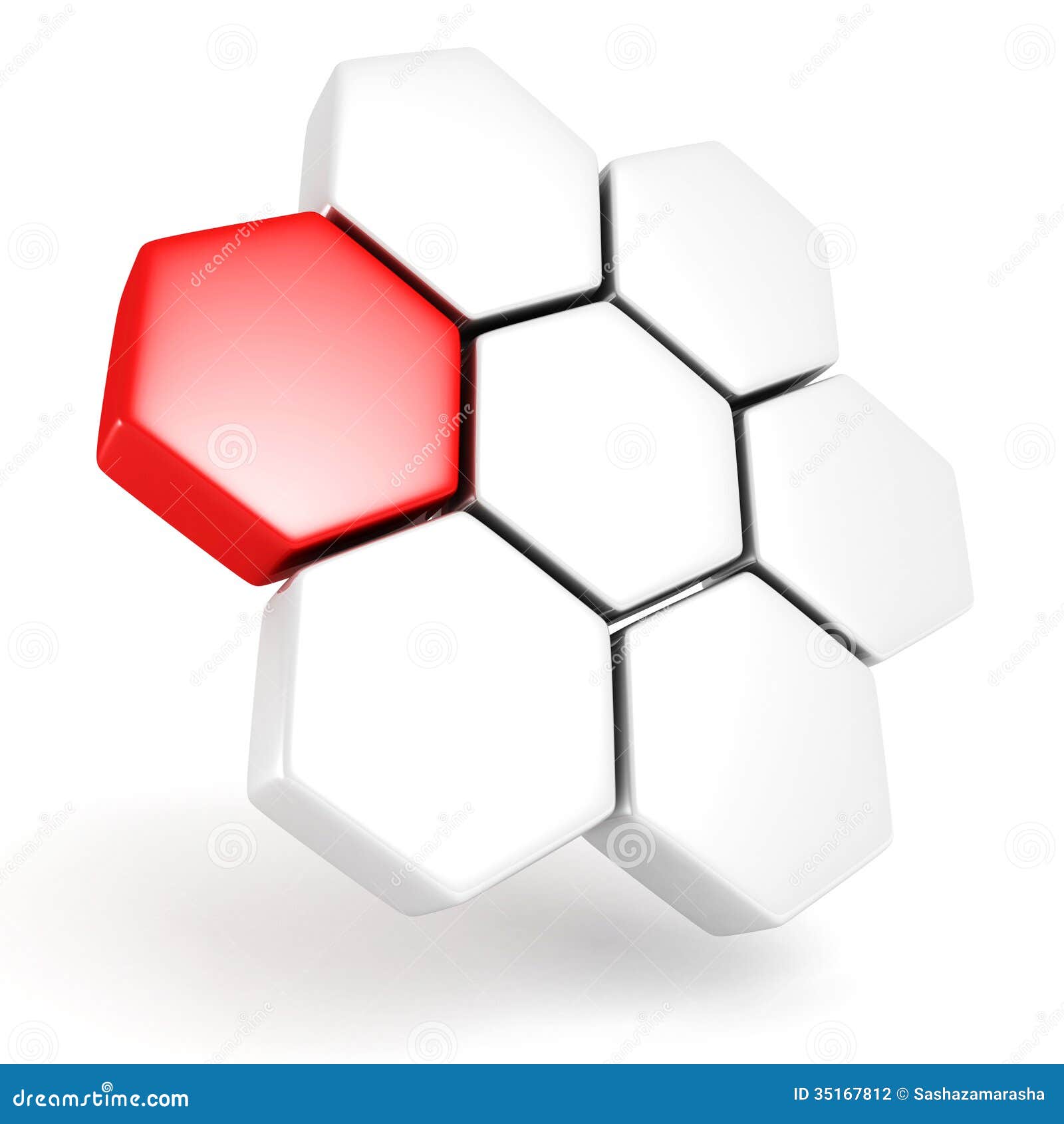 Abstract 3d Logo Computer Icon Red Part Figure Stock Illustration ...