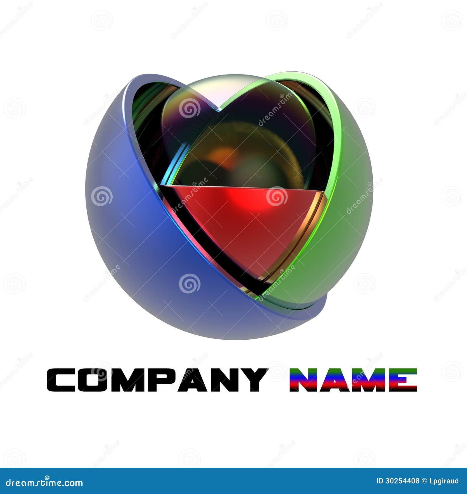 Sphere 3d logo stock illustration. Illustration of concept - 30254408