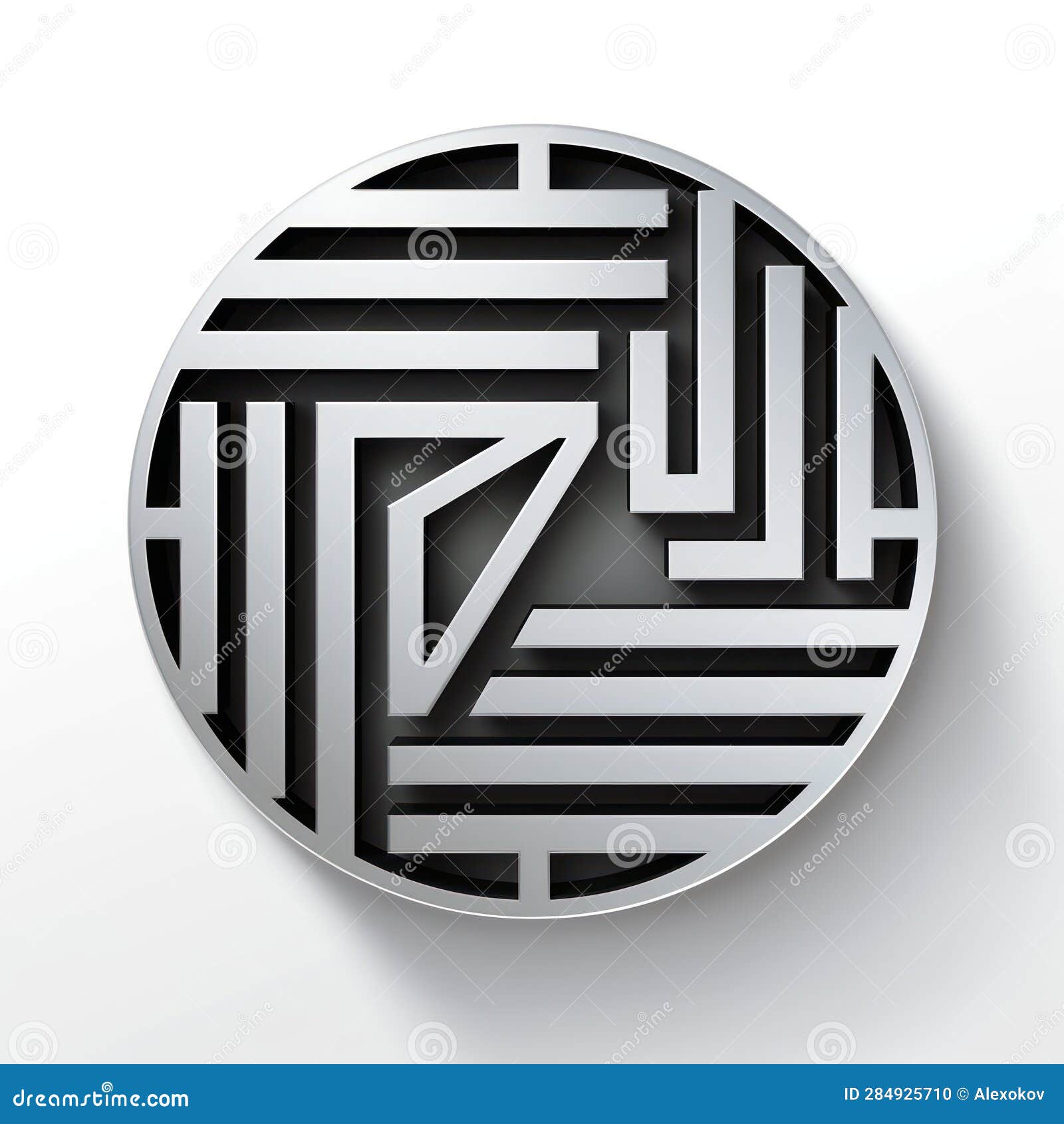 Abstract 3D Logo on Next Level Zig Zag AI Generated Stock Illustration ...