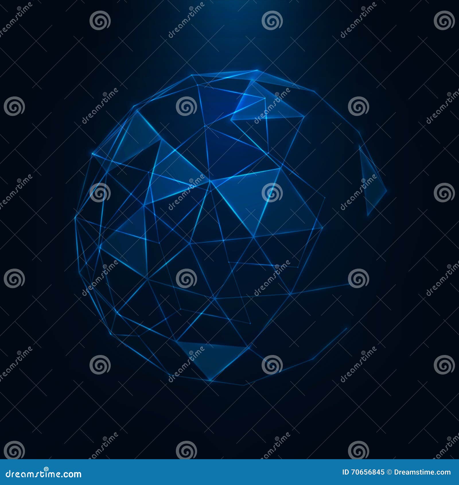 Abstract 3d Low Poly Sphere Stock Vector - Illustration of poly ...