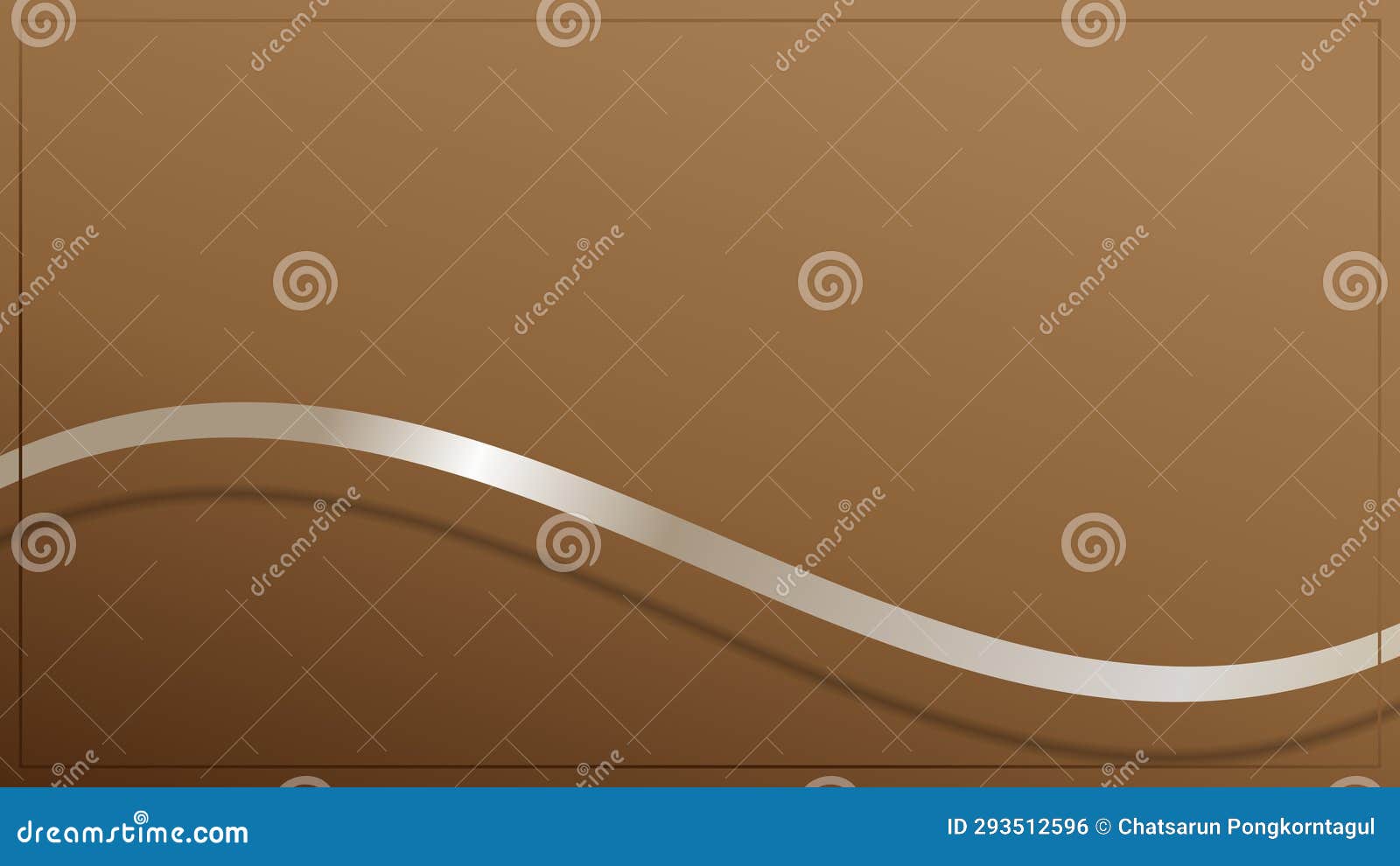 Abstract 3D Luxury Brown Waveform Ribbon Lines Elements with Glowing ...