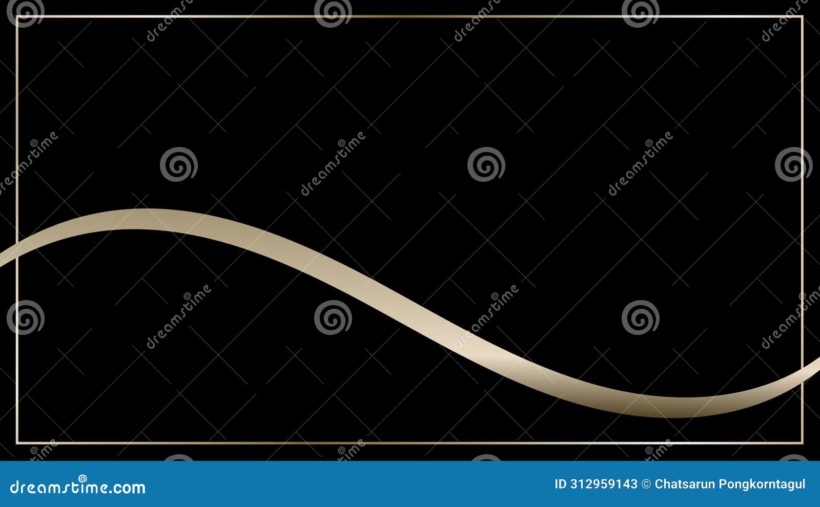 Abstract 3D Luxury Gold Ribbon Lines Elements with Glowing Light Effect ...