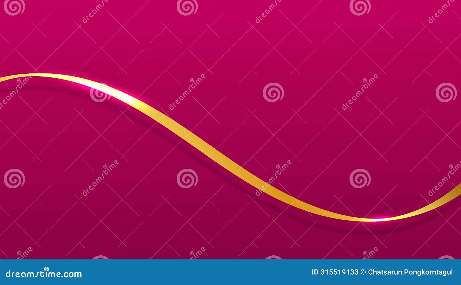 Abstract 3D Luxury Gold Ribbon Lines Elements with Glowing Light Effect ...