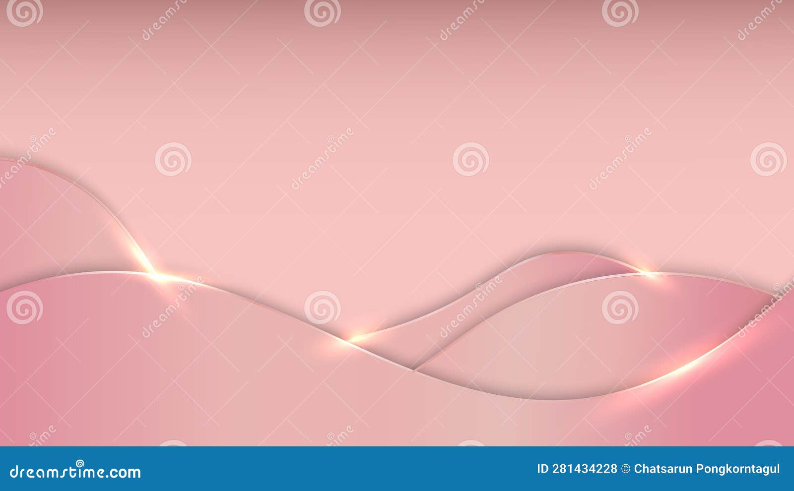 Abstract 3D Luxury Pink Wave Lines Elements with Glowing Light Effect ...
