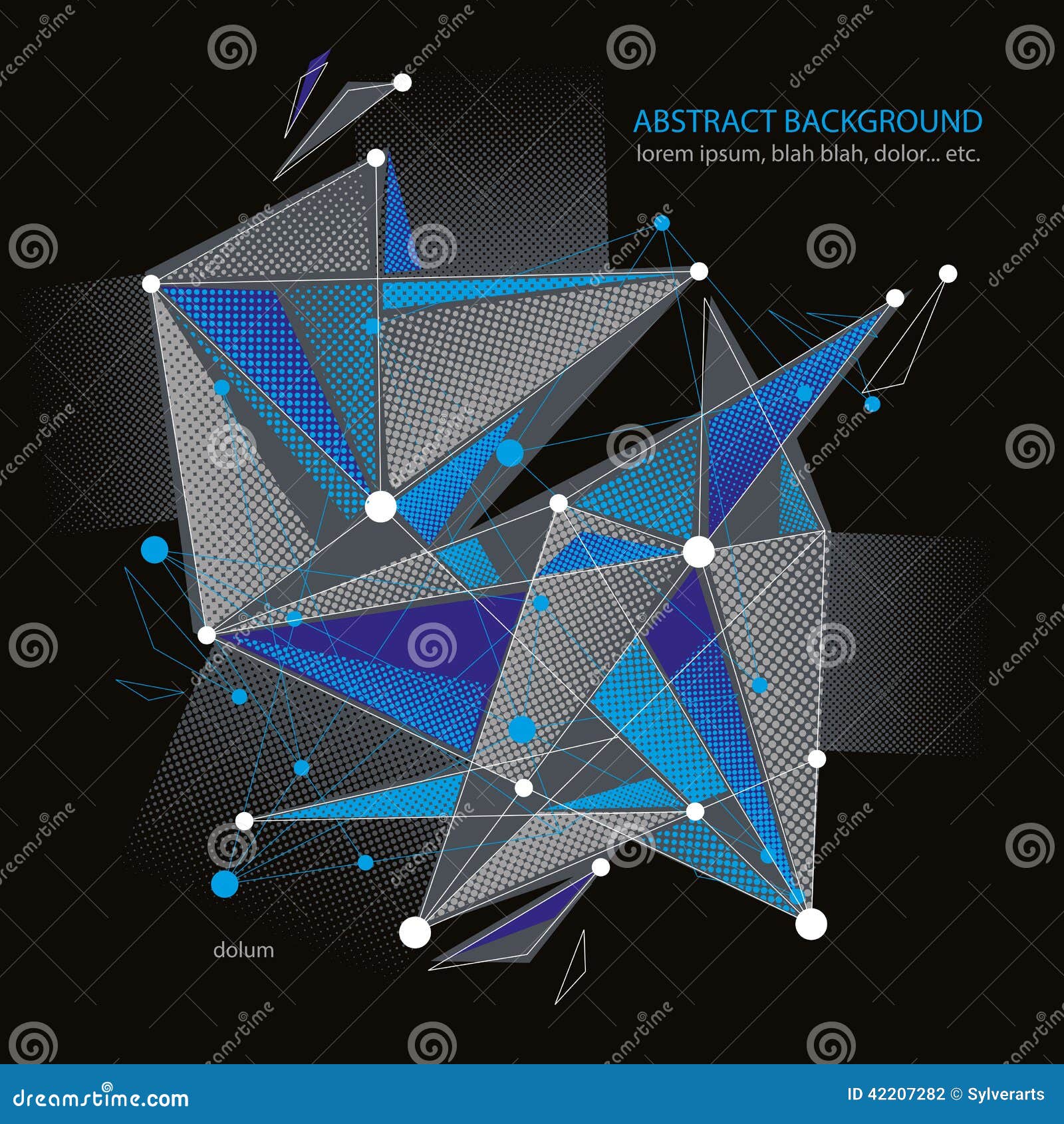 Abstract 3d Mesh Vector Background. Stock Vector - Illustration of ...