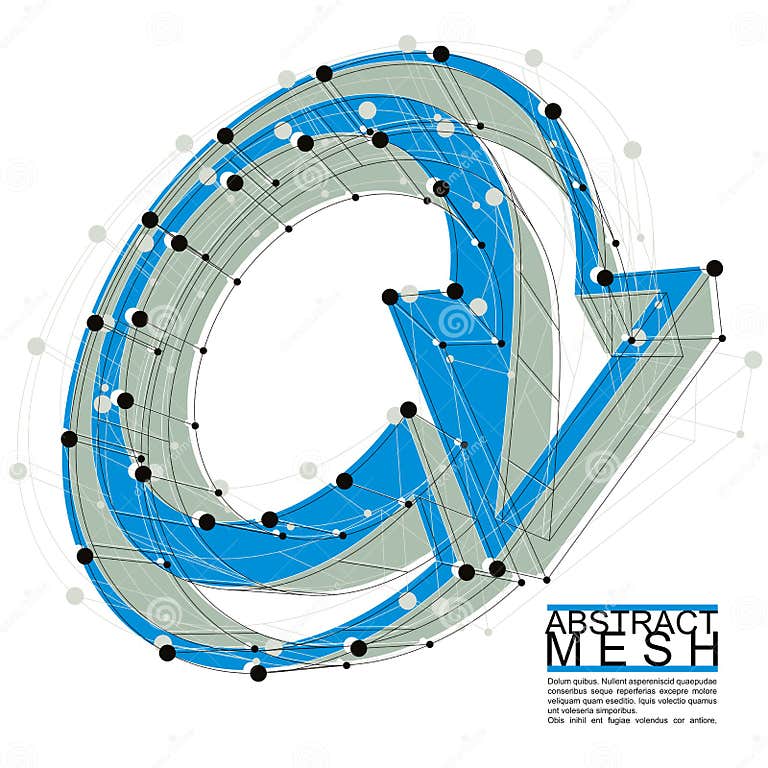 Abstract 3d Mesh Vector Background, Clear Eps 8. Stock Vector ...