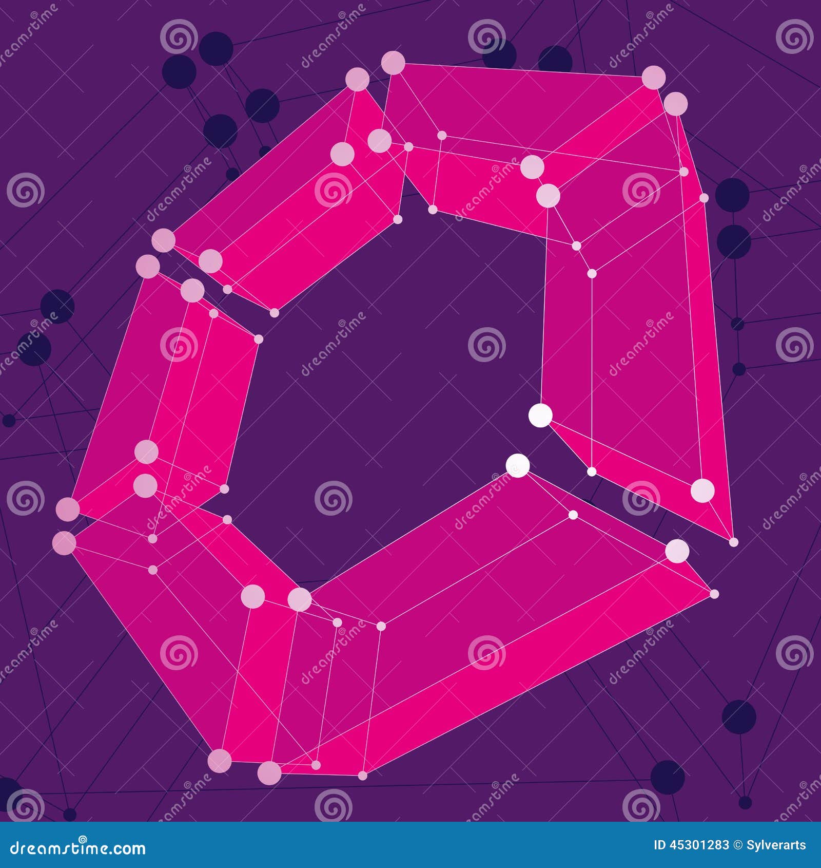 Abstract 3d Mesh Vector Background. Stock Vector - Illustration of ...