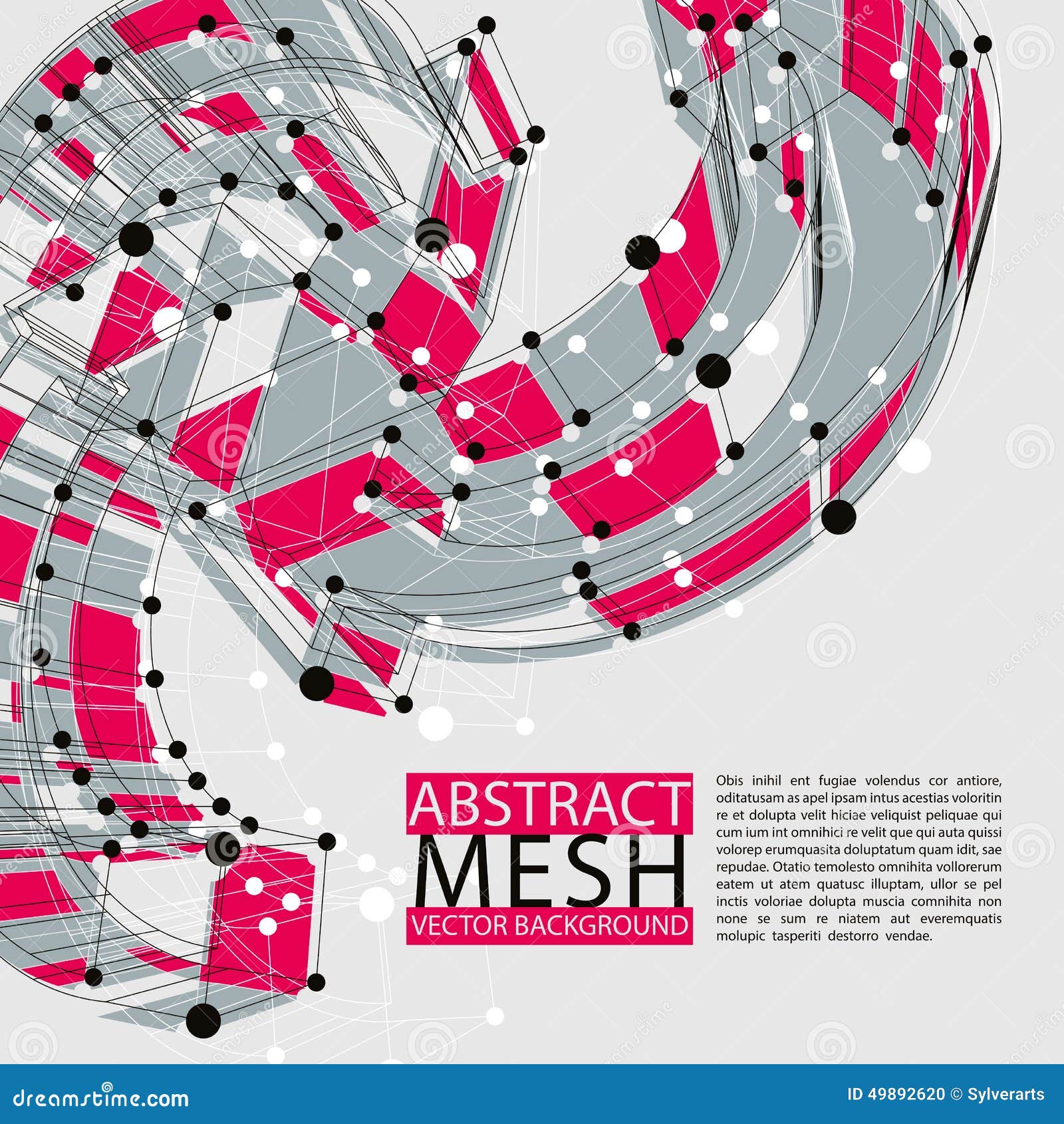 Abstract 3d Mesh Vector Background Stock Vector - Illustration of ...