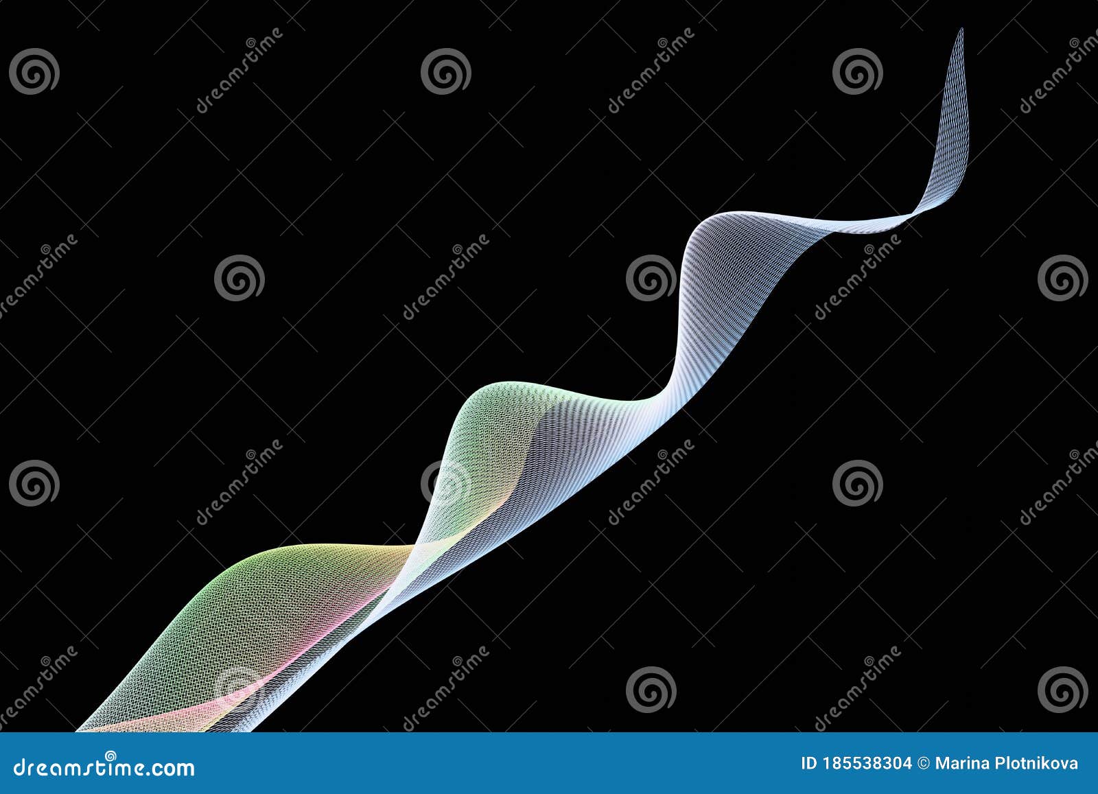 Abstract 3d Mesh Wave Background. Futuristic Technology Style. Elegant ...