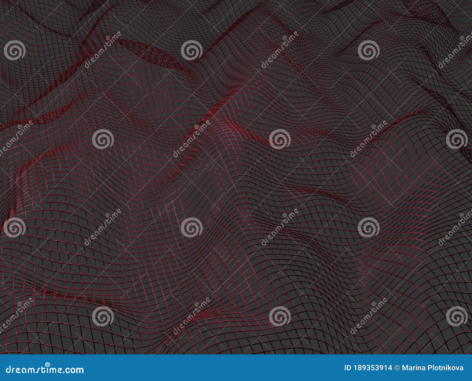 Abstract 3d Mesh Wave Background. Futuristic Technology Style Stock ...