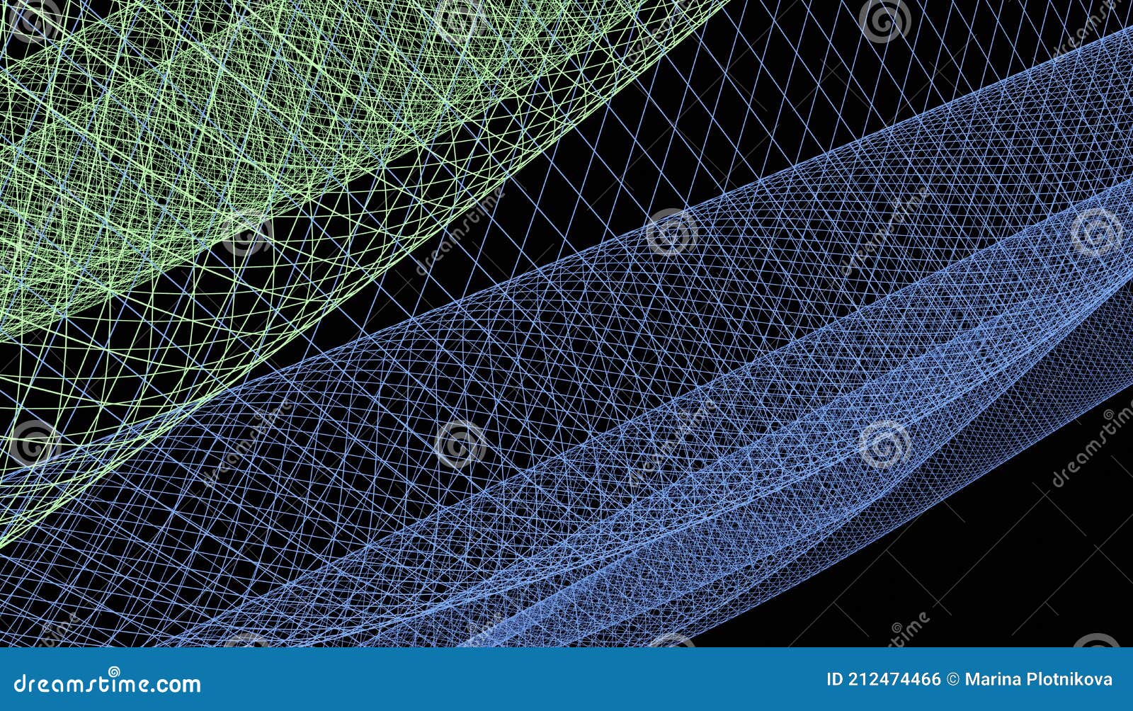 Abstract 3d Mesh Wave Background. Futuristic Technology Style. Elegant ...