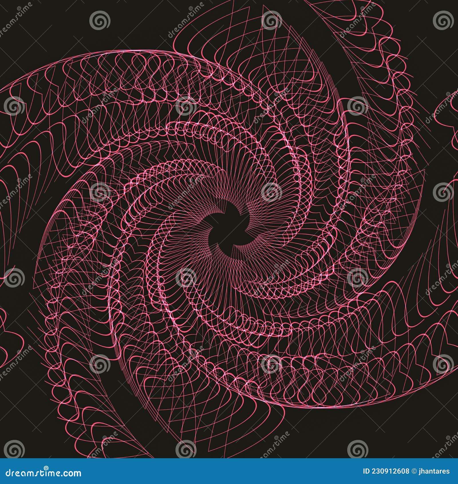 3d Metallic Surface Strings Swirl Graphic Stock Illustration ...