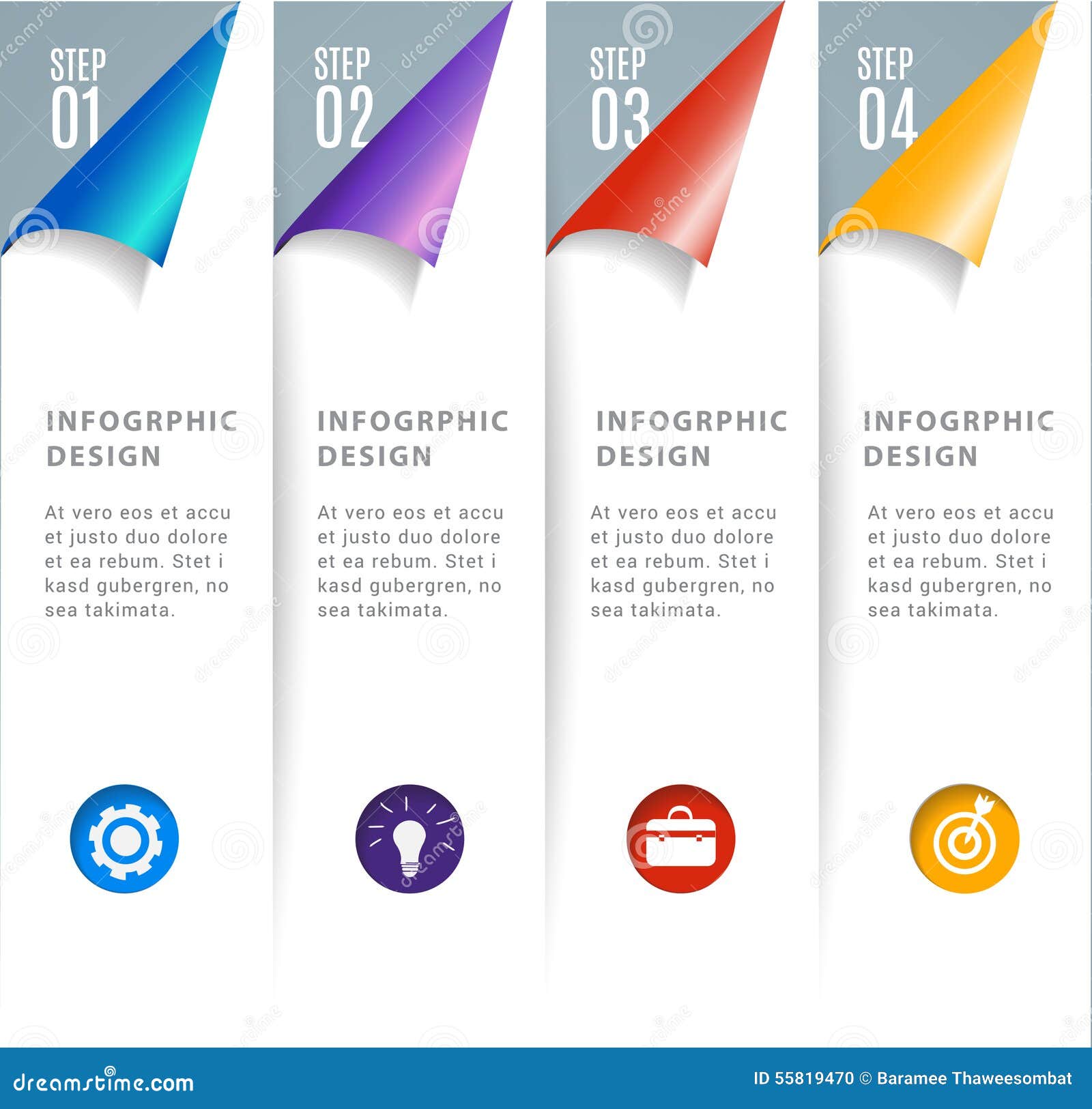 Abstract 3D Modern Digital Template Vector Banner Infographics. Stock ...