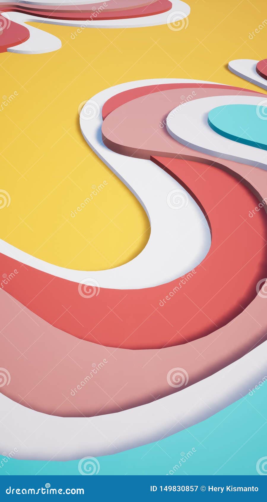 3D Multicolor Line Abstract Background Wallpaper Stock Illustration ...