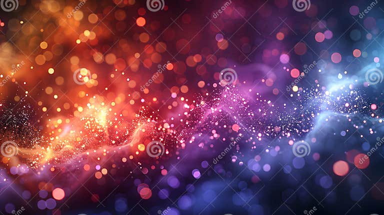 Abstract 3D Music Visualizer with Colorful Particles and Dynamic Light ...