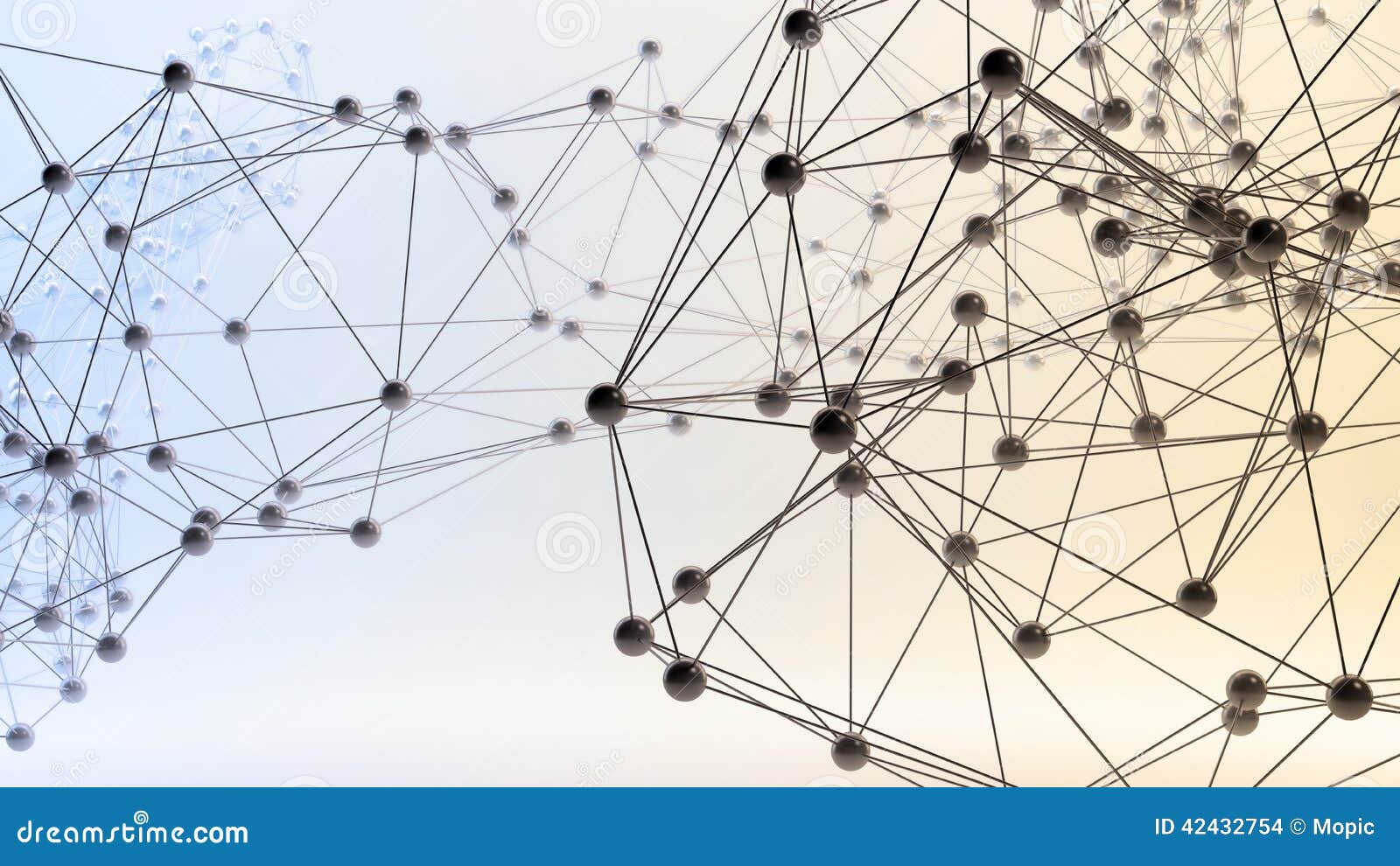 Abstract 3D networks stock illustration. Illustration of connect - 42432754