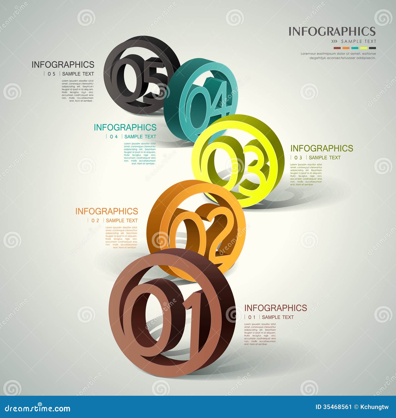 Abstract 3d Number Infographics Stock Vector - Illustration of dynamic ...