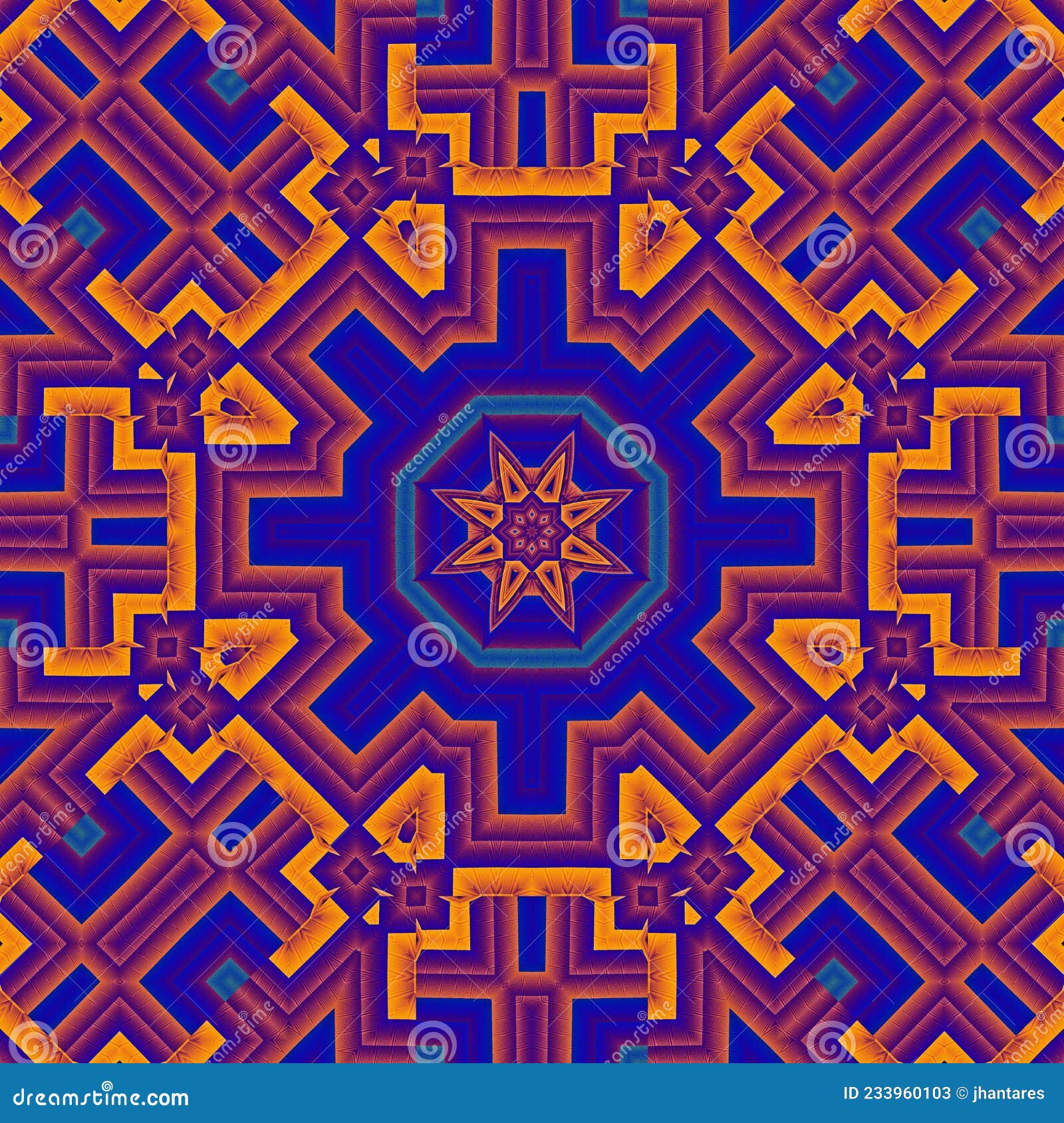 3d Octagonal Color Gradient Pattern Stock Illustration - Illustration ...