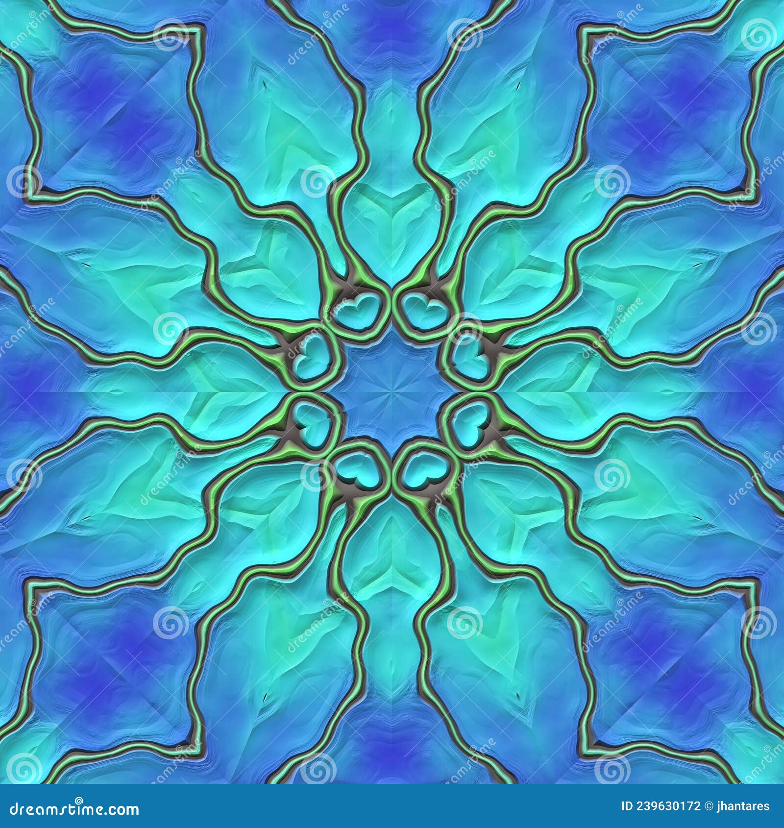 3d Octagonal Color Gradient Pattern Stock Illustration - Illustration ...