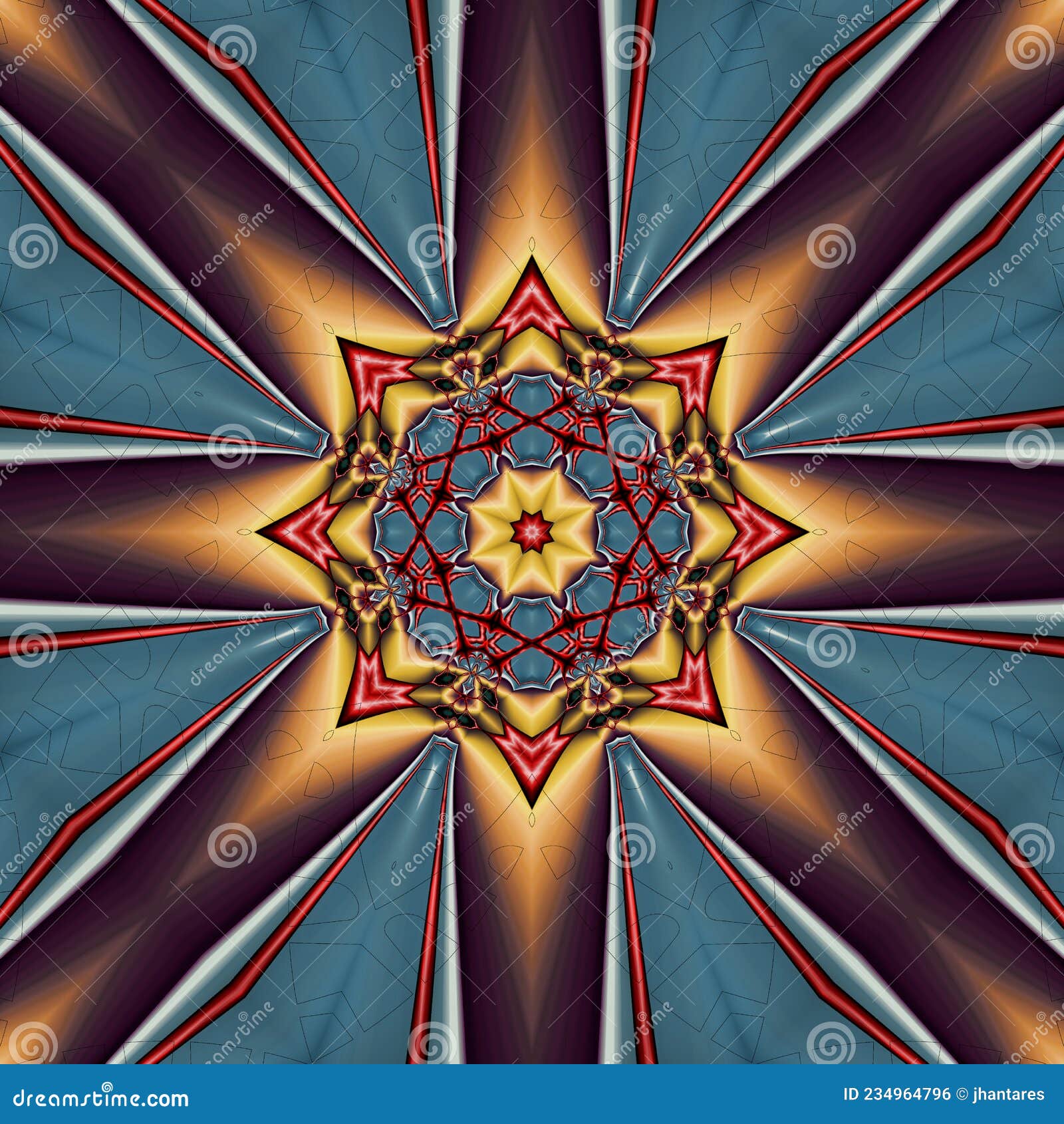 3d Octagonal Fractal Graphic Stock Illustration - Illustration of dome ...