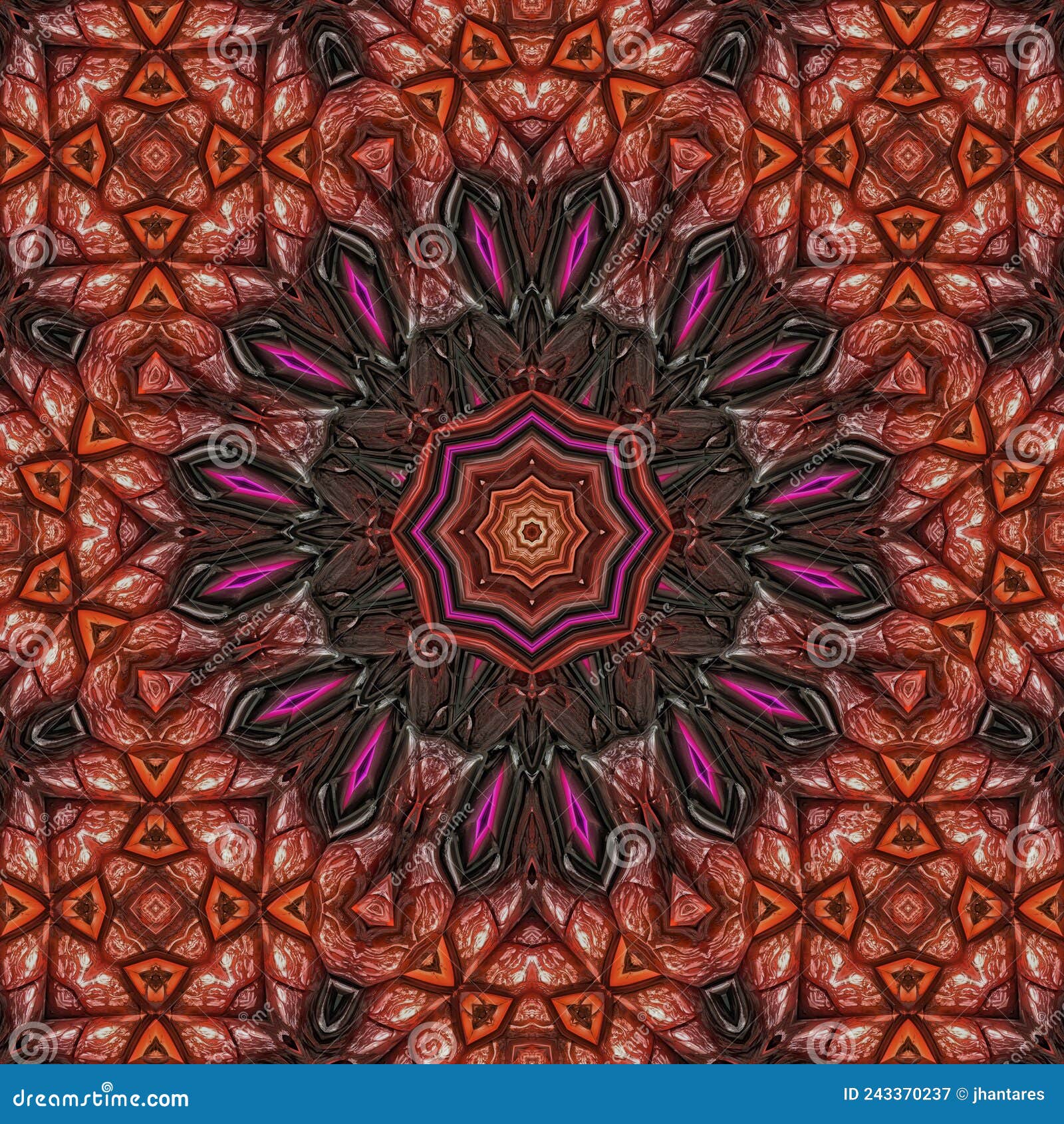 3d Octagonal Geometric Pattern Stock Illustration - Illustration of ...