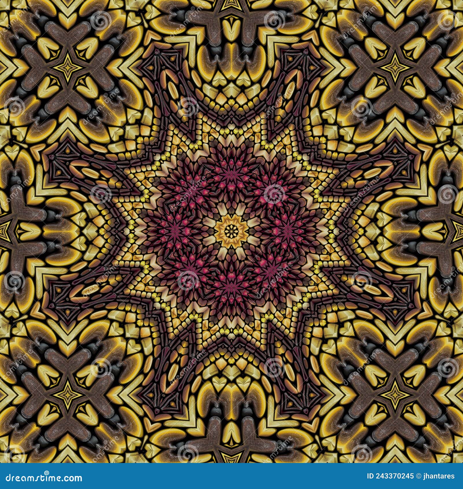 3d Octagonal Geometric Pattern Stock Illustration - Illustration of ...