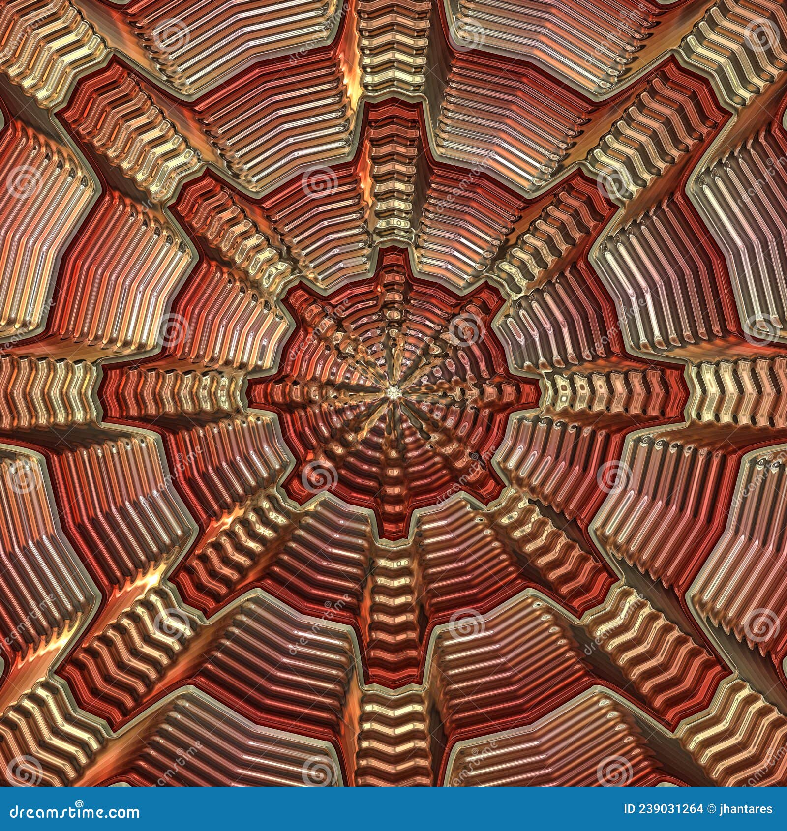 3d Octagonal Metallic Surface Color Gradient Pattern Stock Illustration ...