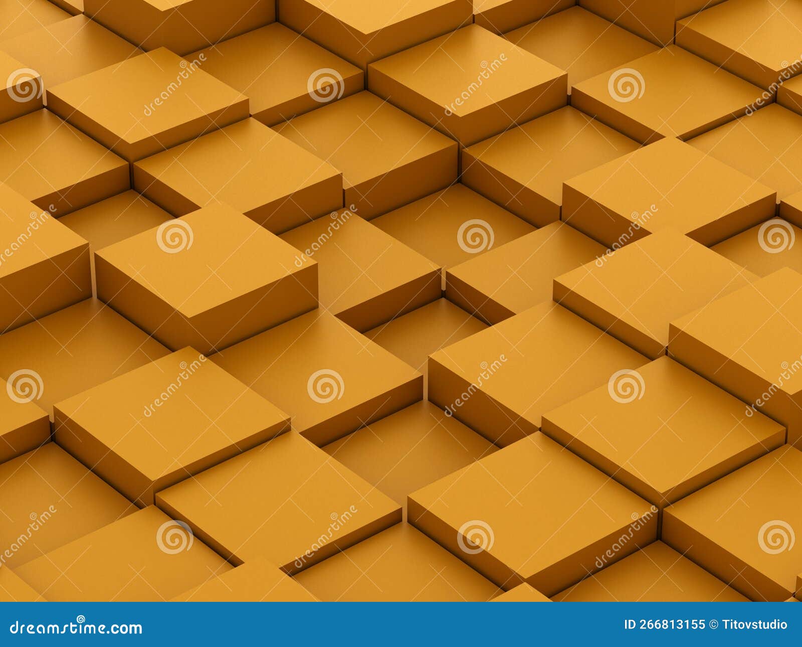 3d Illustration of Orange Cubes Stock Illustration - Illustration of ...
