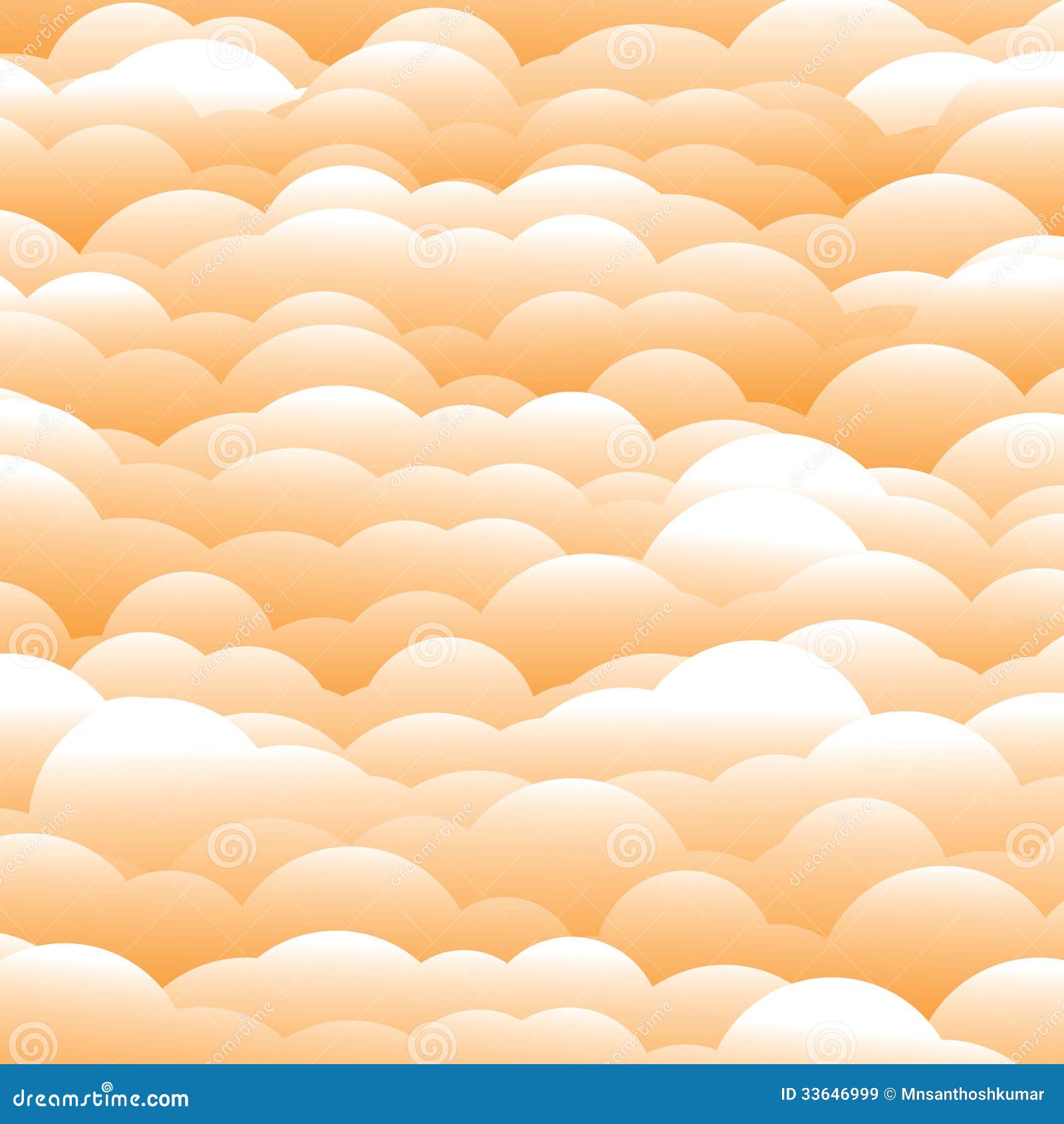 Abstract 3d Orange Evening Clouds Background (backdrop) Stock Vector ...