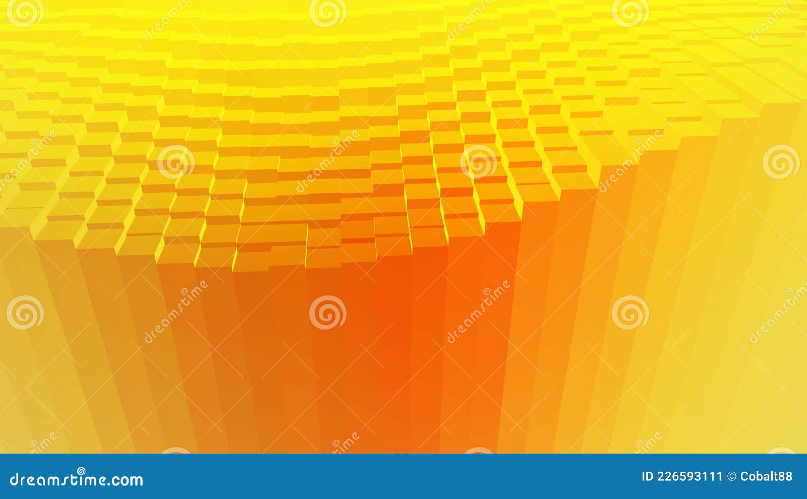 Abstract 3D Orange Geometric Background Stock Illustration ...