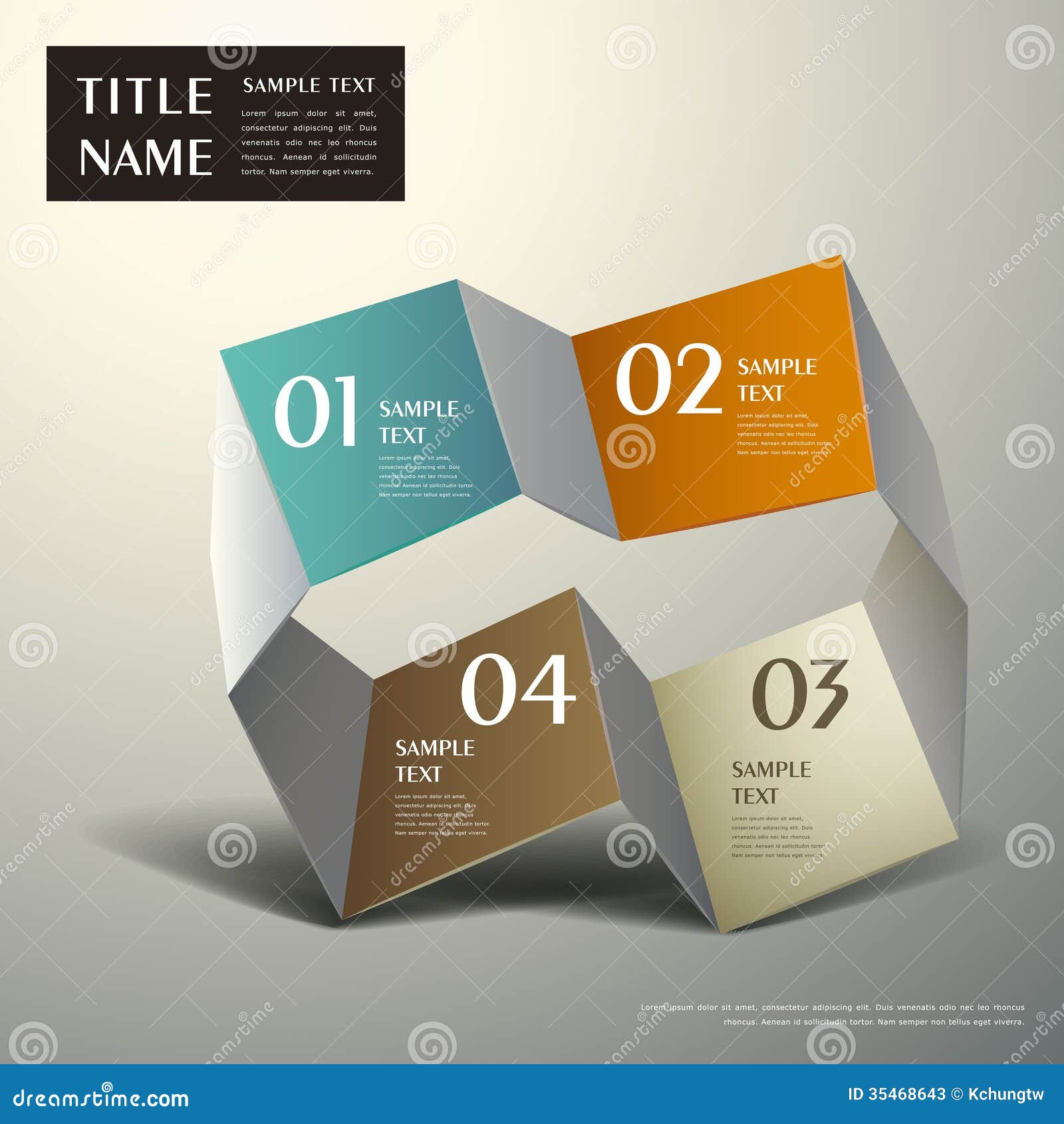 Abstract 3d Origami Paper Infographics Stock Vector - Illustration of ...