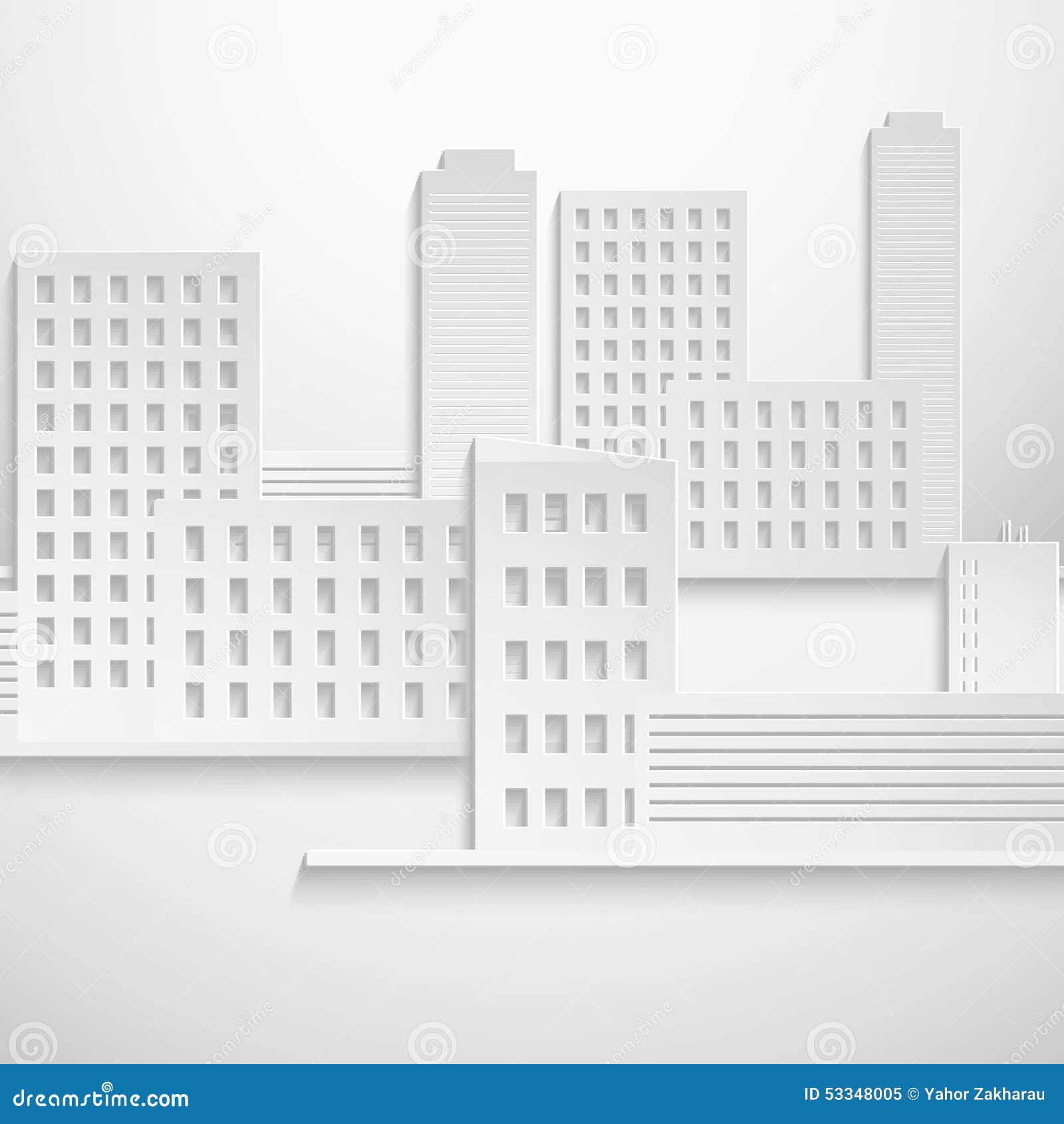 Paper Buildings. Origami City Houses With Windows. Cardboard ...