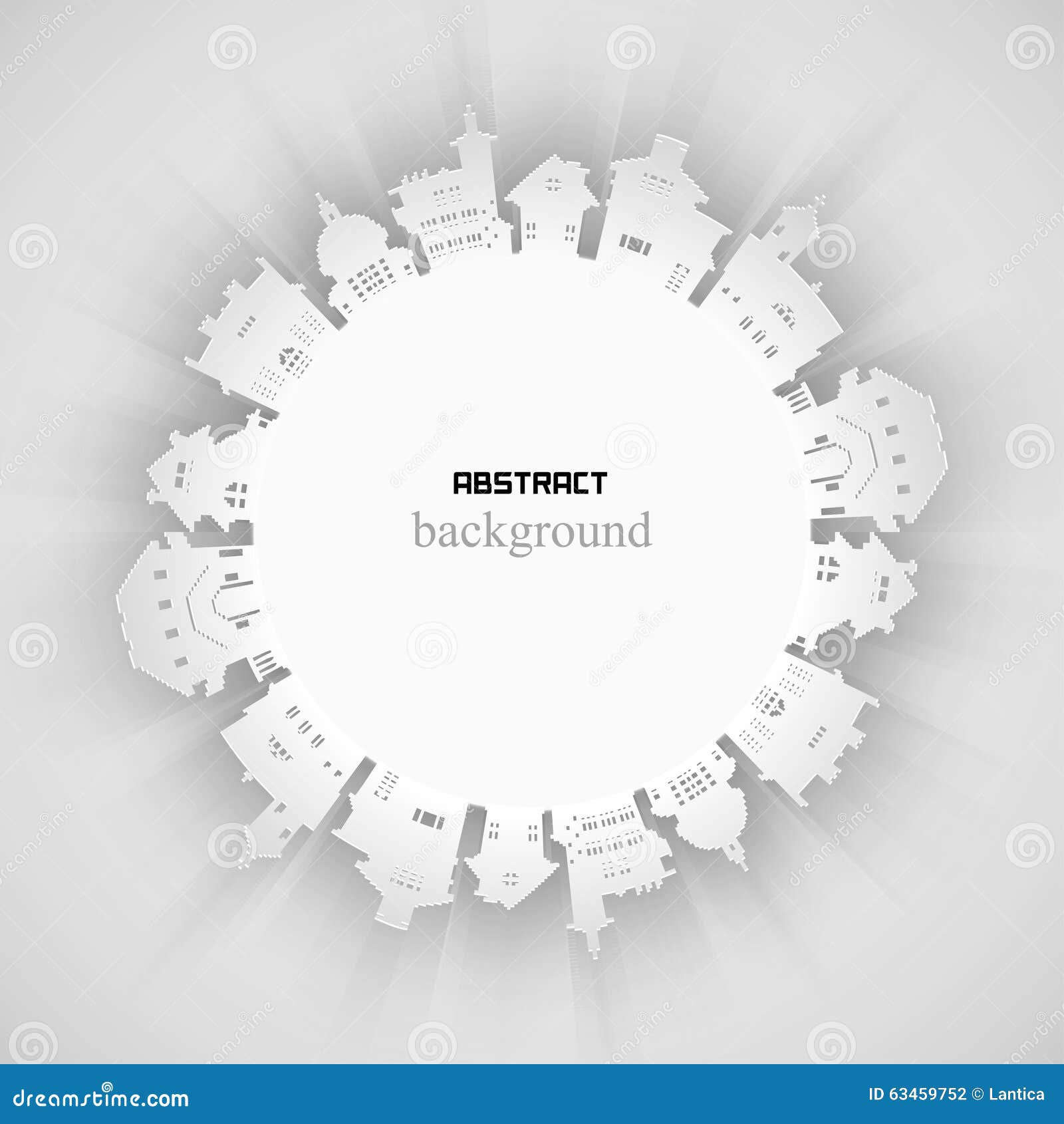 Abstract 3D Paper City Background Stock Vector - Illustration of bright ...