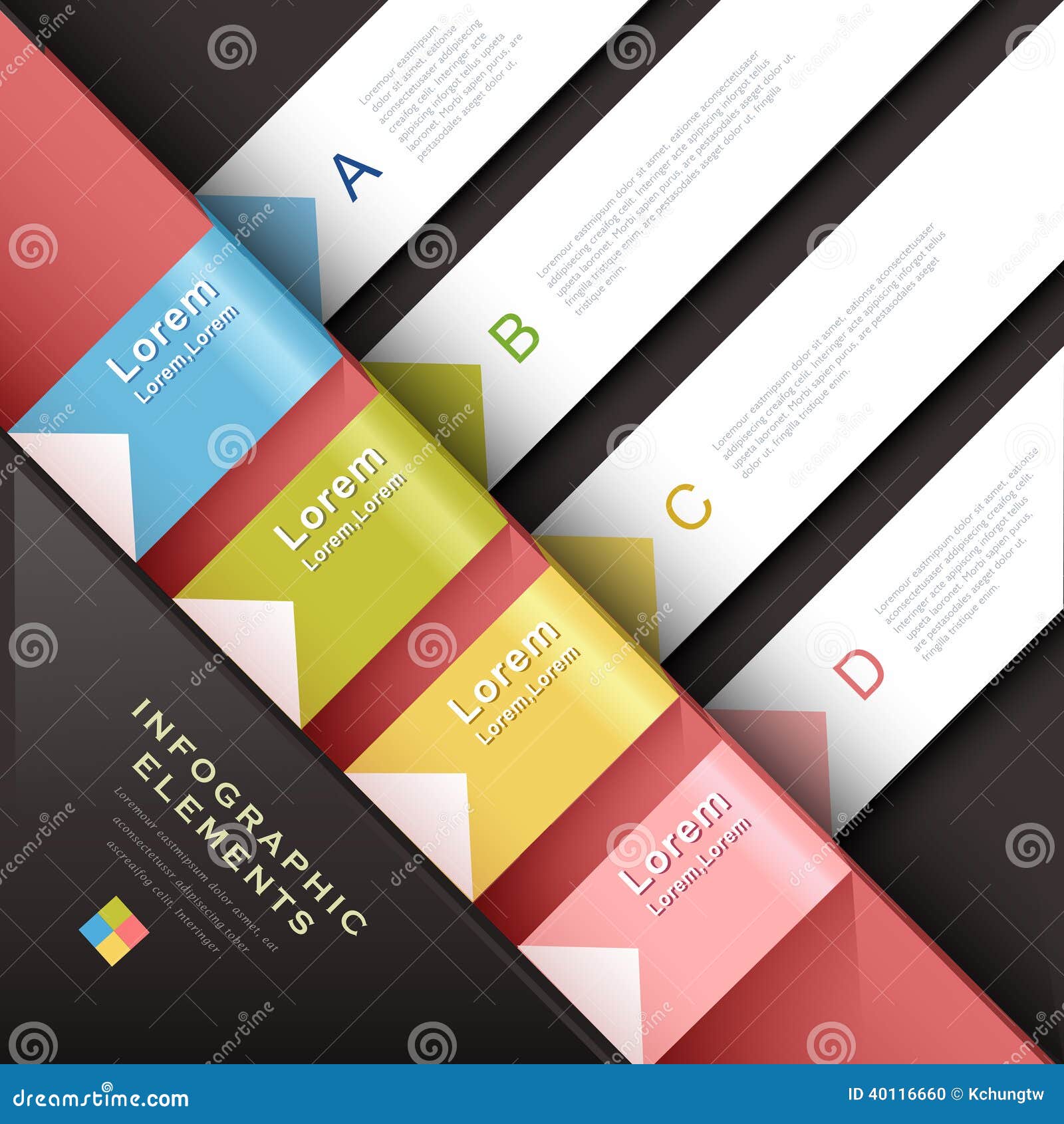 Abstract 3d Paper Infographic Elements Stock Vector - Illustration of ...