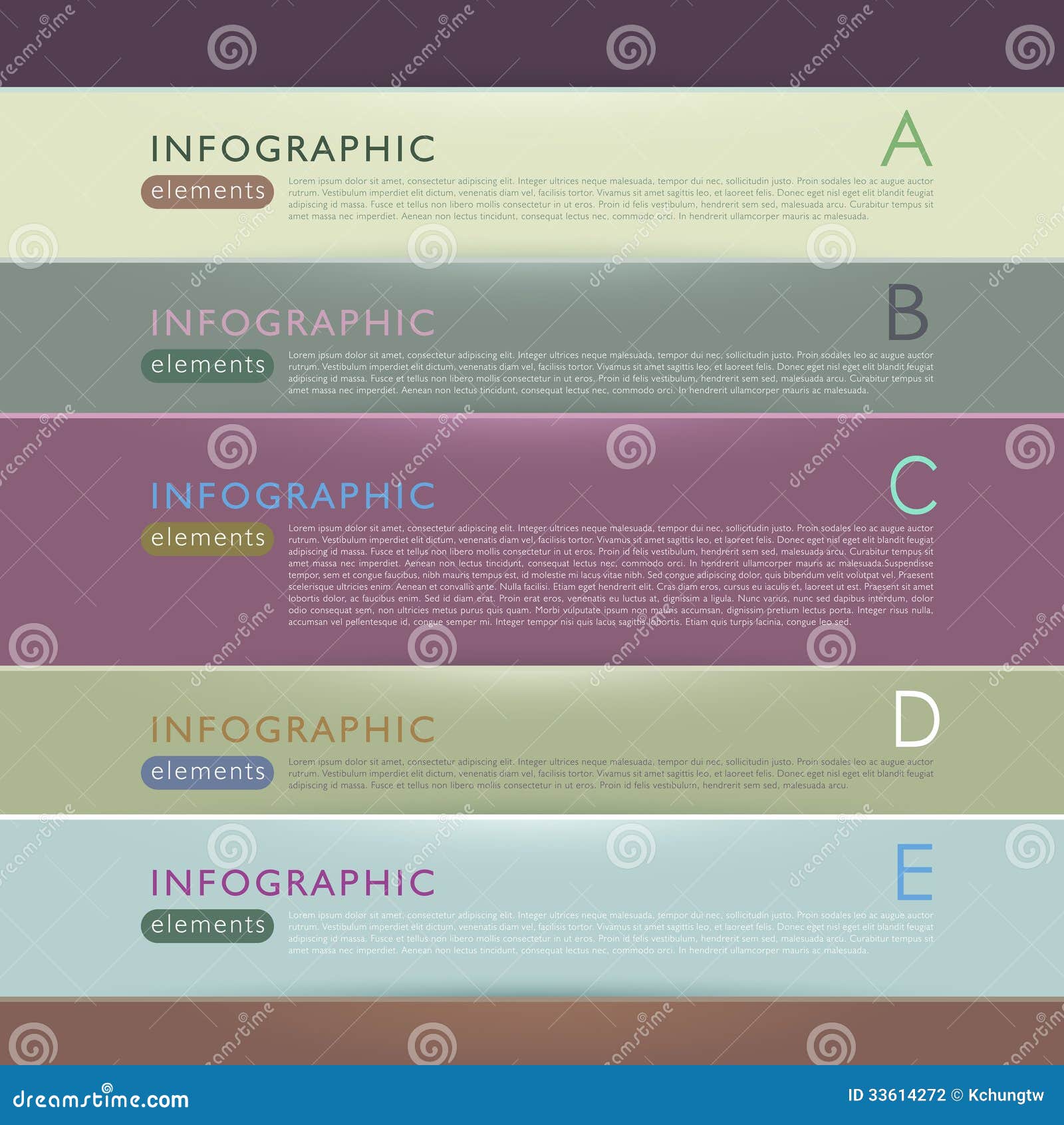 Abstract 3d Paper Infographic Elements Stock Vector - Illustration of ...