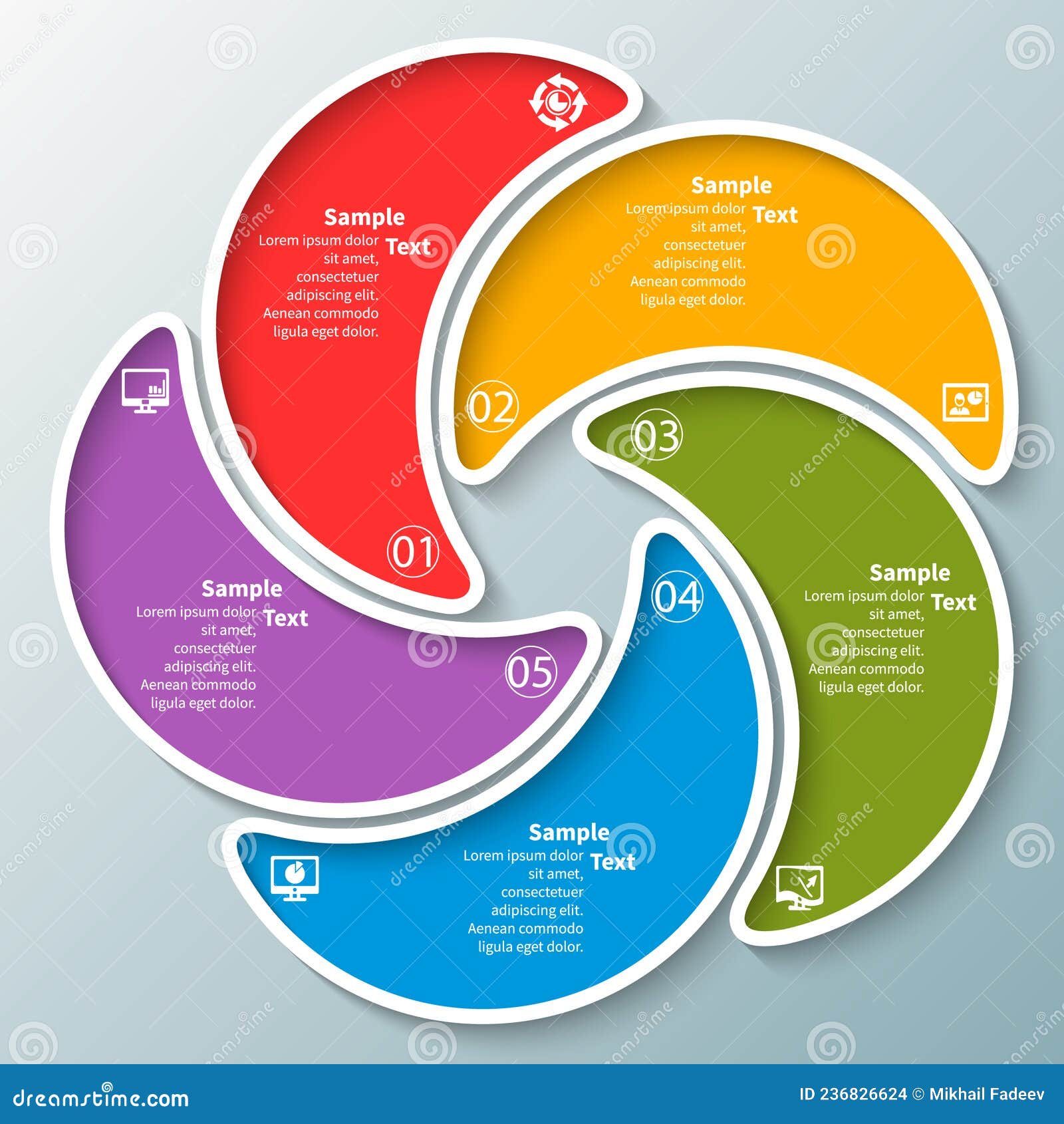 Abstract 3D Paper Infographics. Business Template .Vector Illustration ...