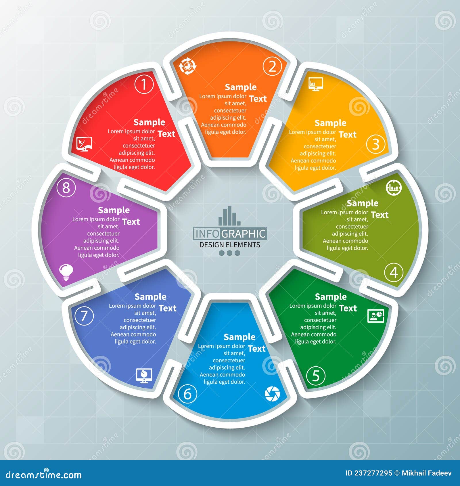 Abstract 3D Paper Infographics. Business Template .Vector Illustration ...