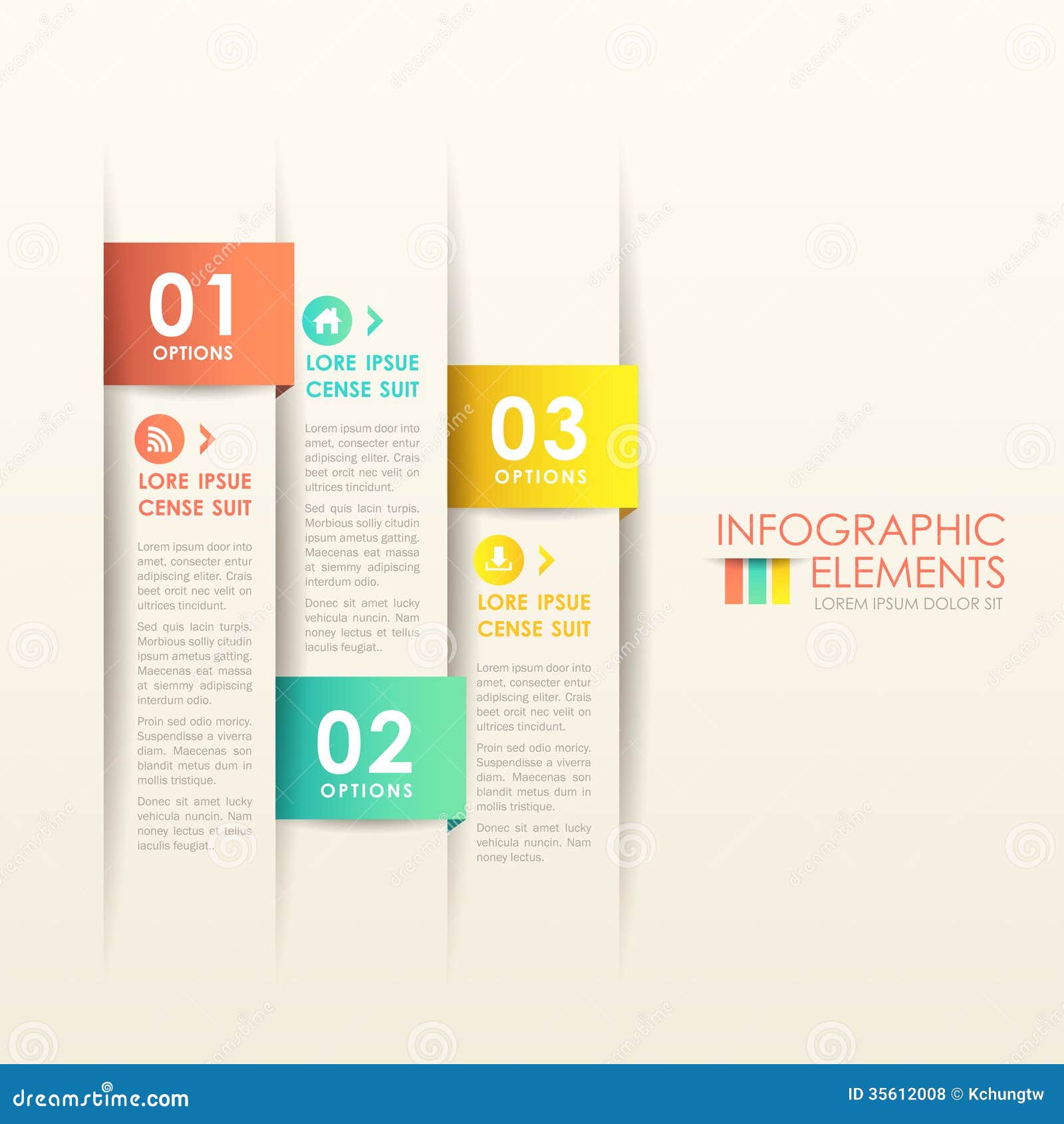 Abstract 3d Paper Infographics Stock Vector - Illustration of ...