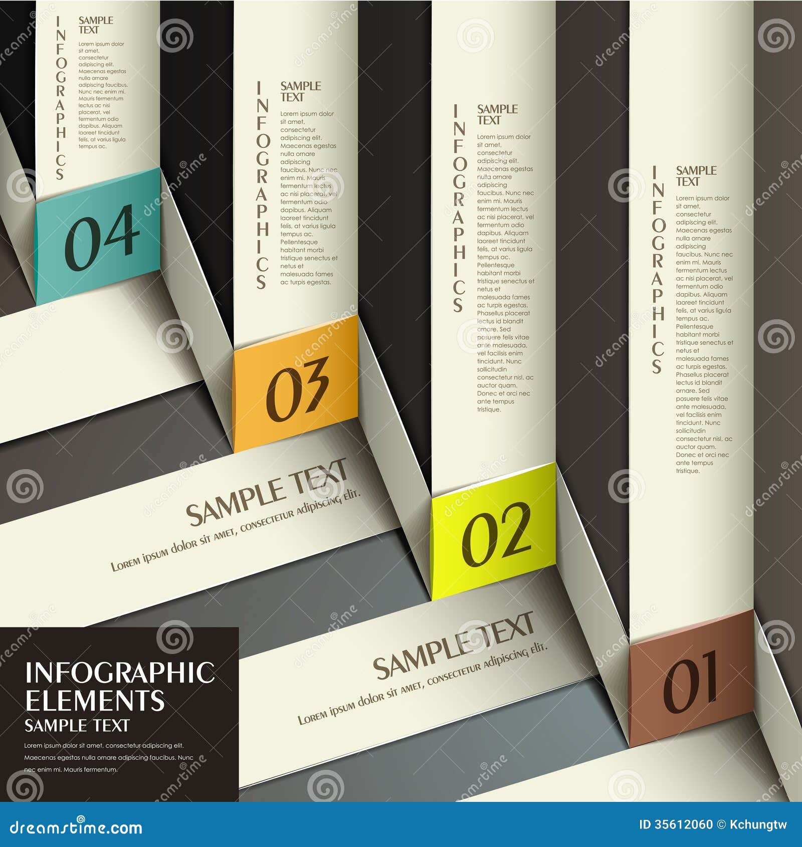 Abstract 3d Paper Infographics Stock Vector - Illustration of ...