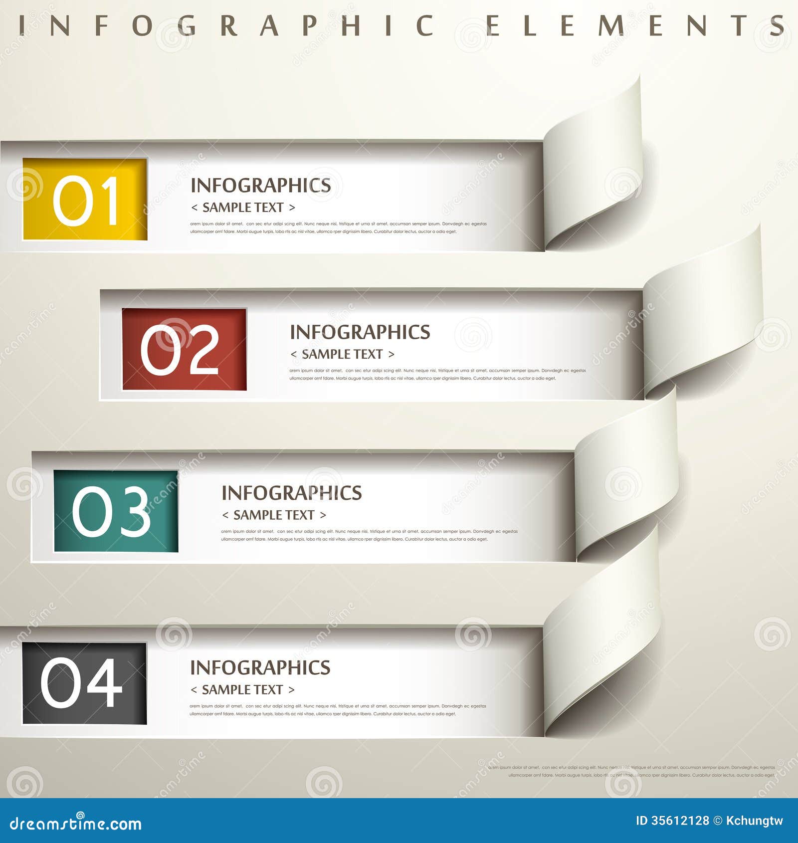 Abstract 3d Paper Infographics Stock Vector - Illustration of ...