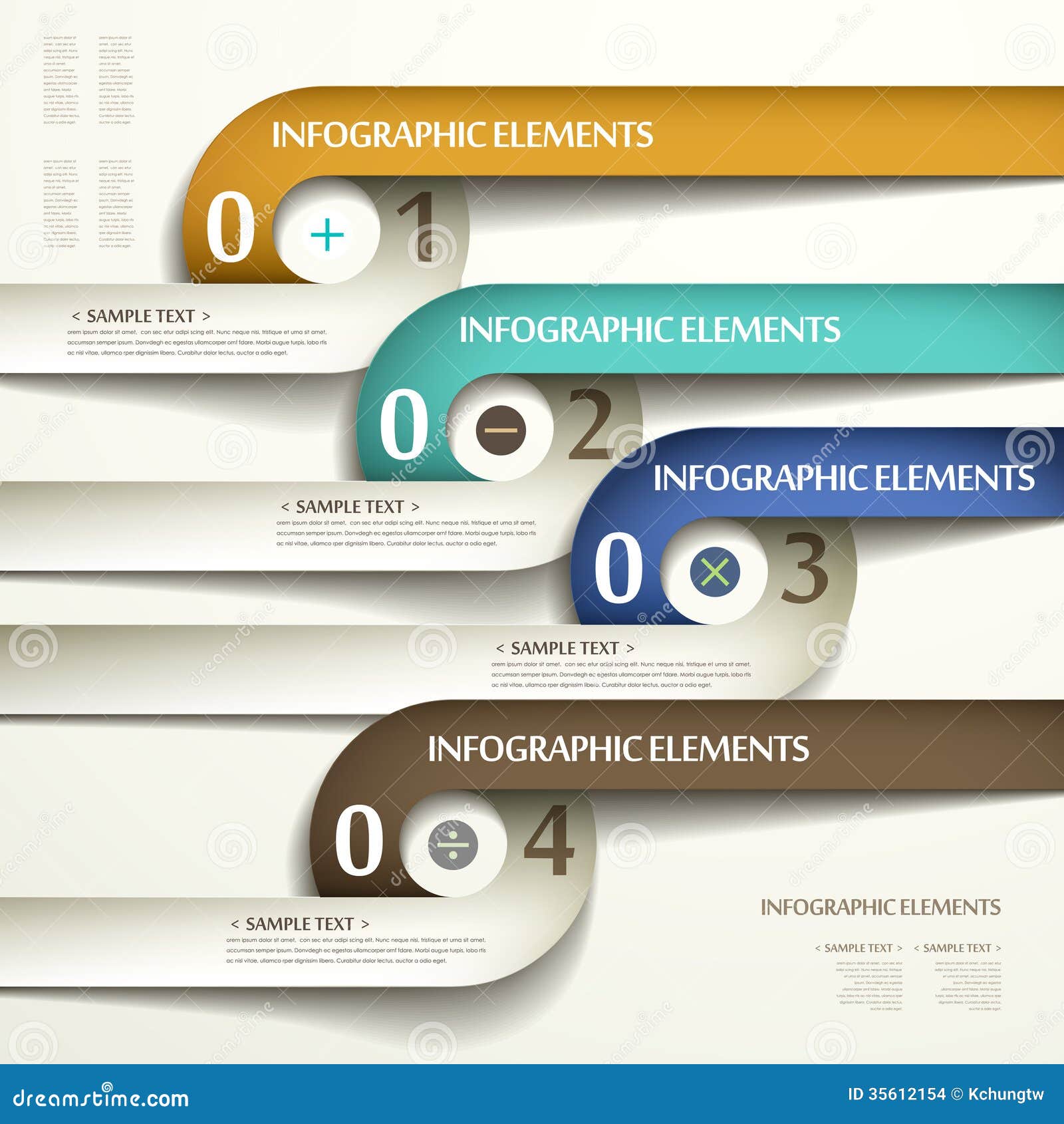 Abstract 3d Paper Infographics Stock Vector - Illustration of creative ...