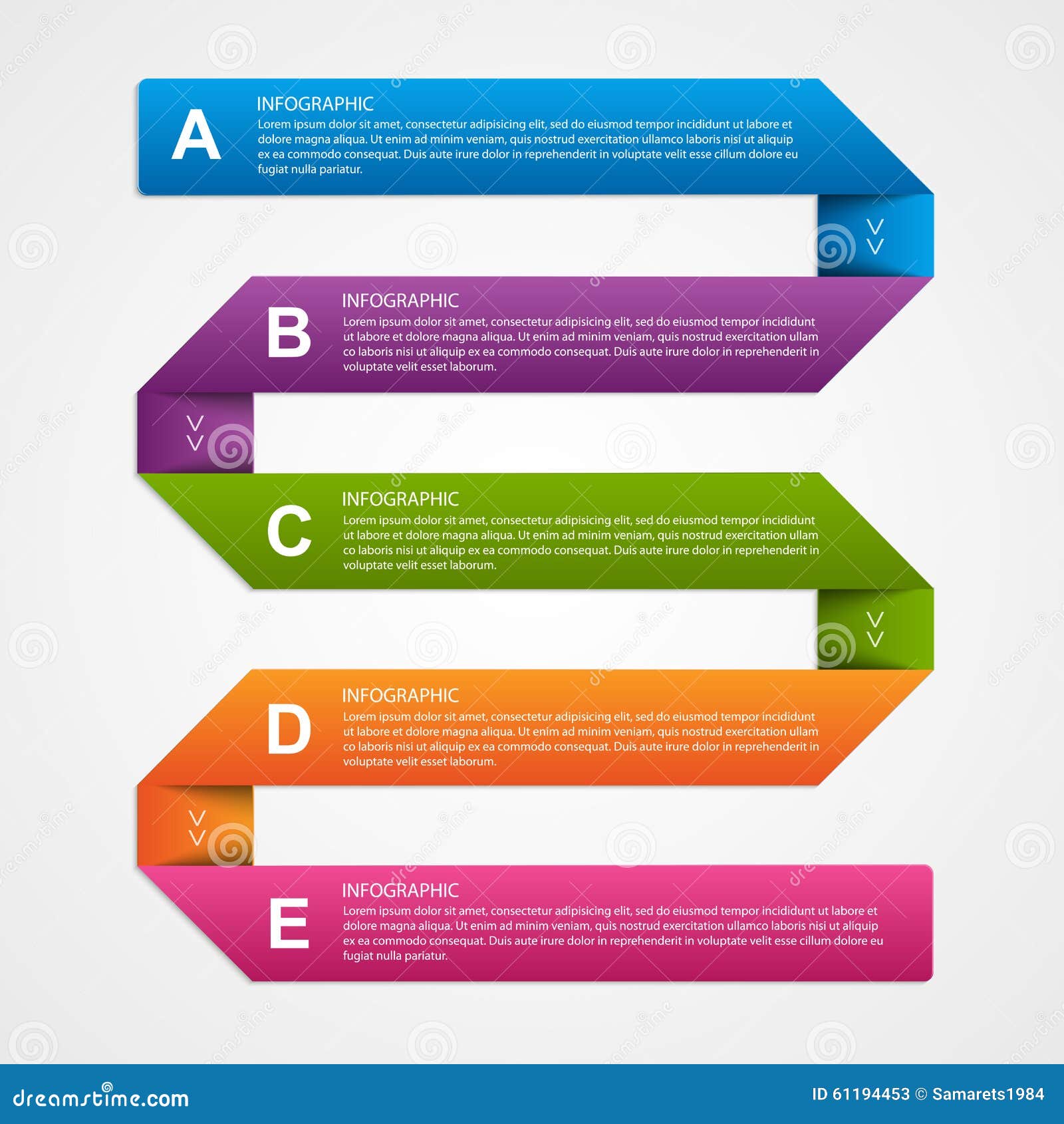 Abstract 3D Paper Infographics. Stock Vector - Illustration of ...