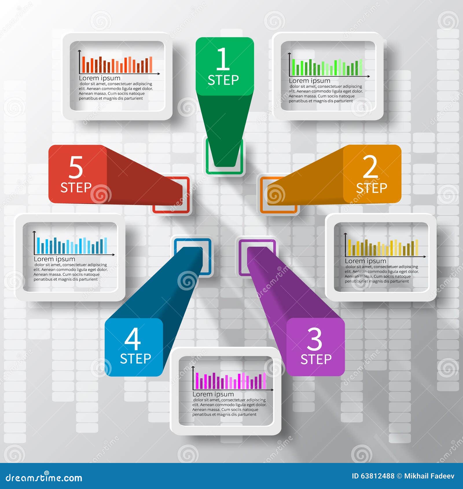 Abstract 3D Paper Infographics Stock Vector - Illustration of paper ...