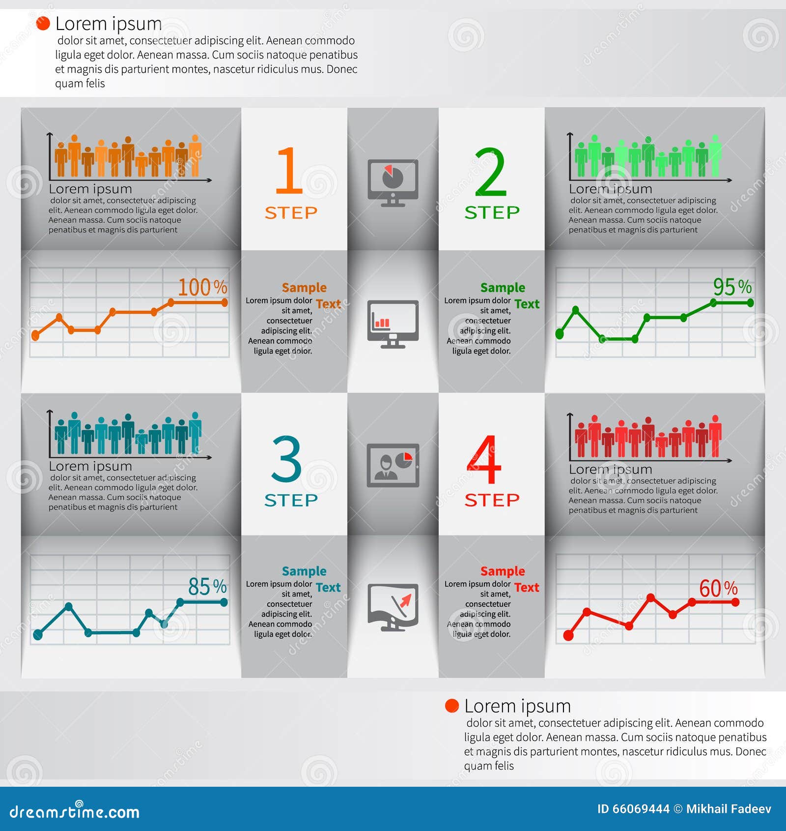 Abstract 3D Paper Infographics Stock Vector - Illustration of modern ...